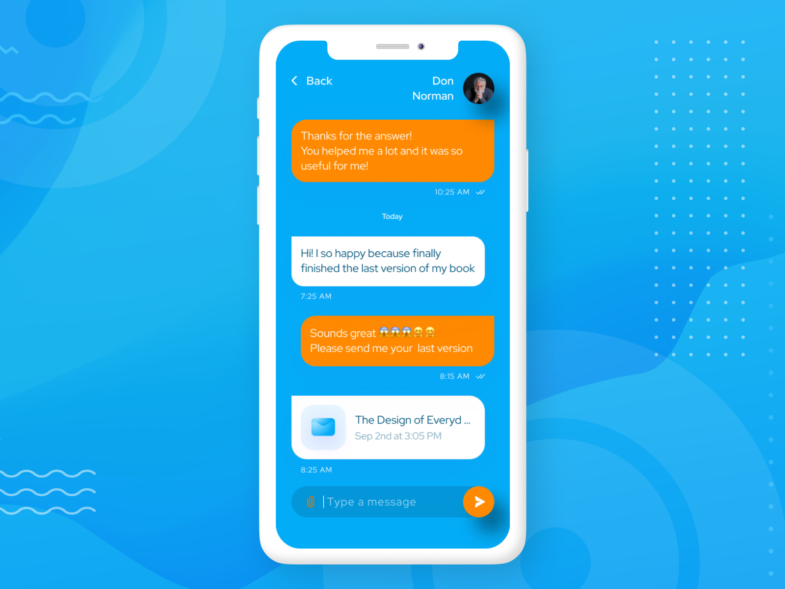 DailyUI_013_Direct Messaging by Hanna Radchenko on Dribbble