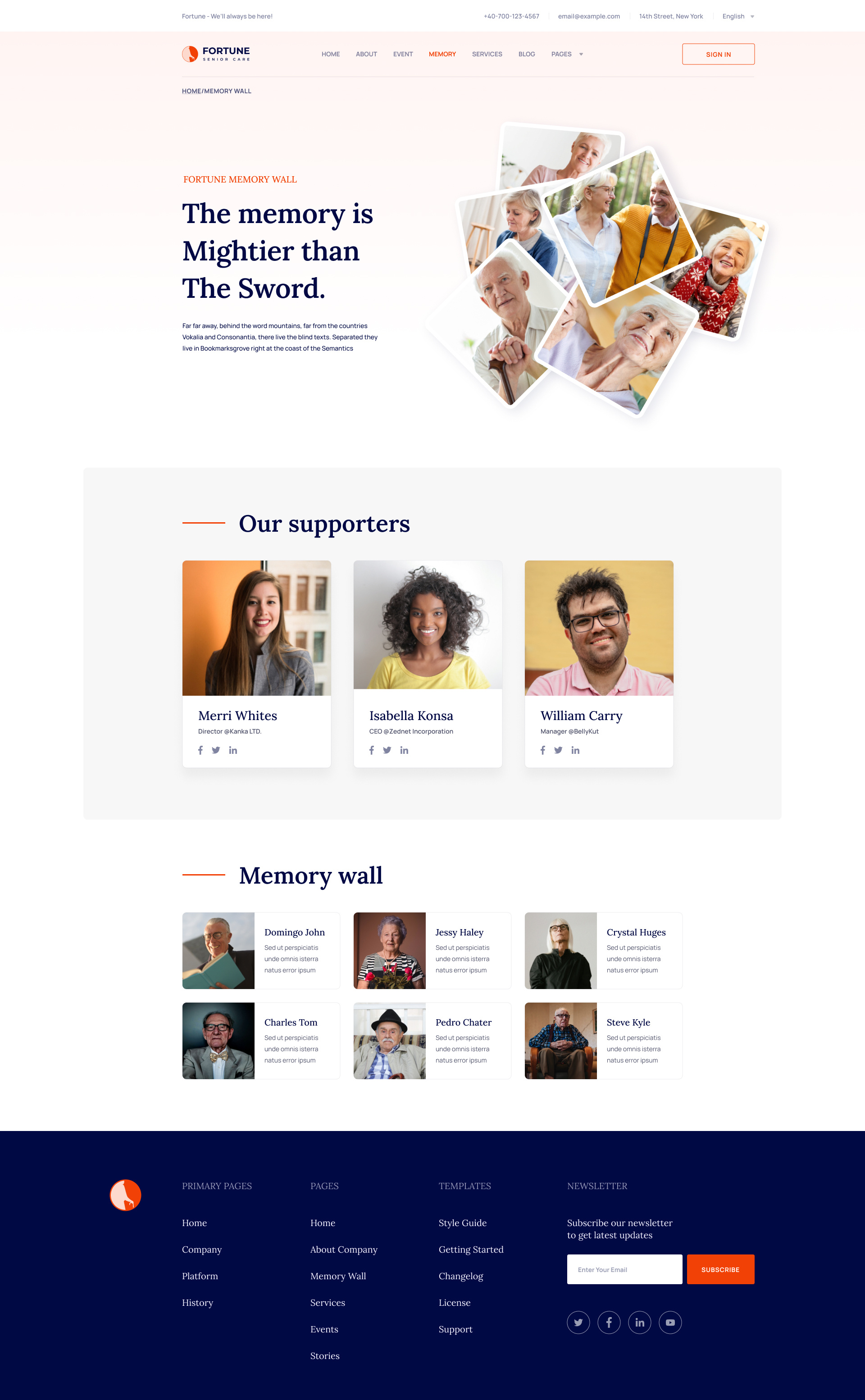 Fortune - Elderly Care Joomla Template by Ahmed Manna for JoomShaper on ...