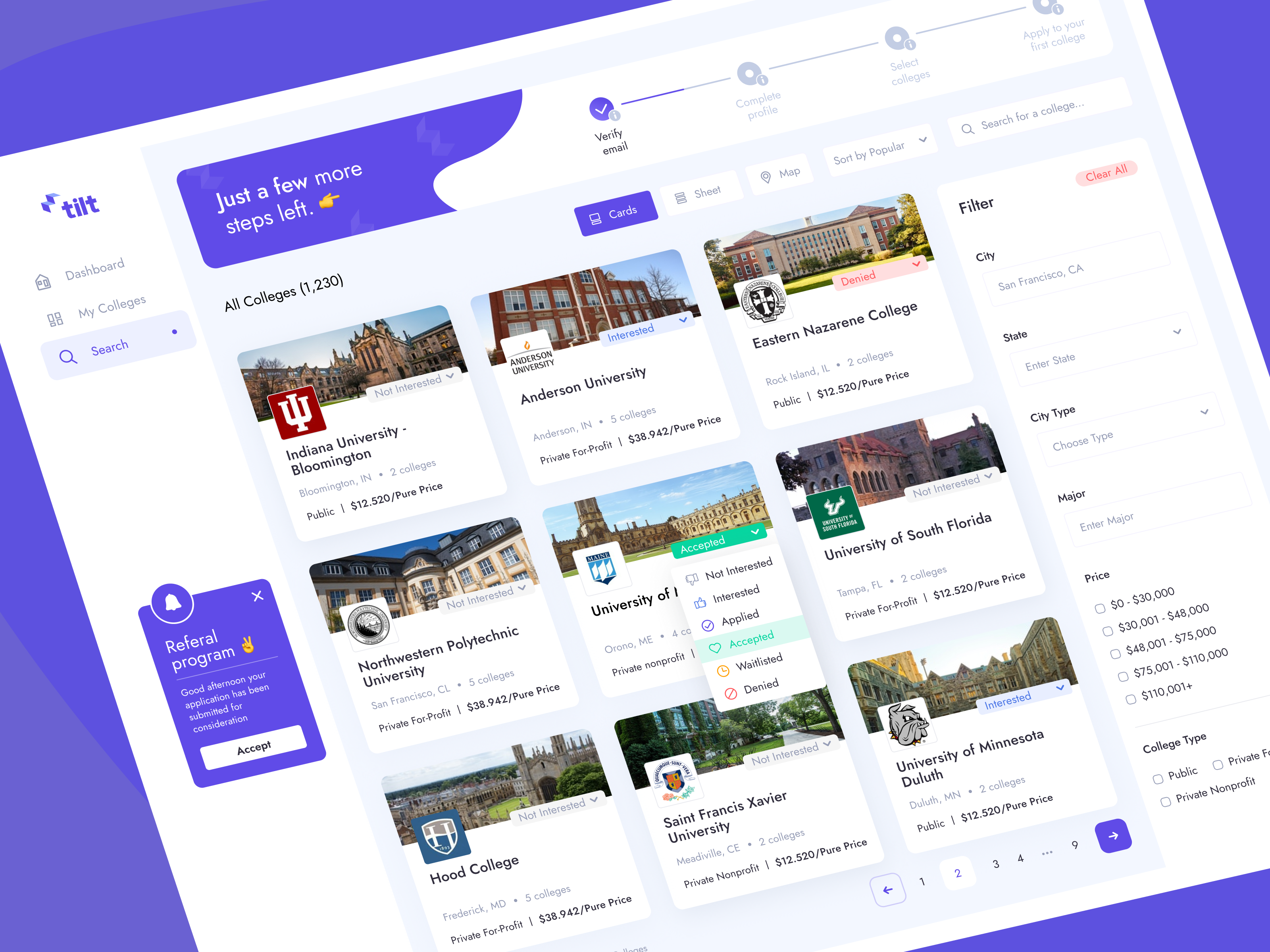 Tilt Education Platform - Admin Panel by Stas Kovalsky for Glow - UI/UX ...