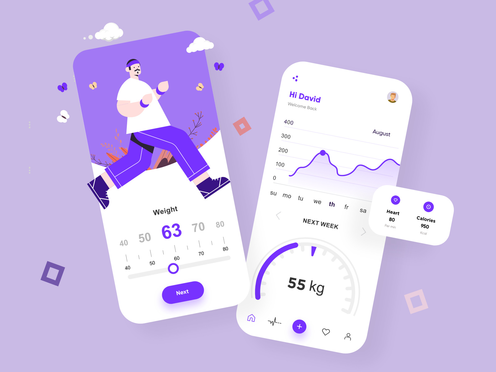 Fitness App UI Design by Ghulam for Cuberto on Dribbble