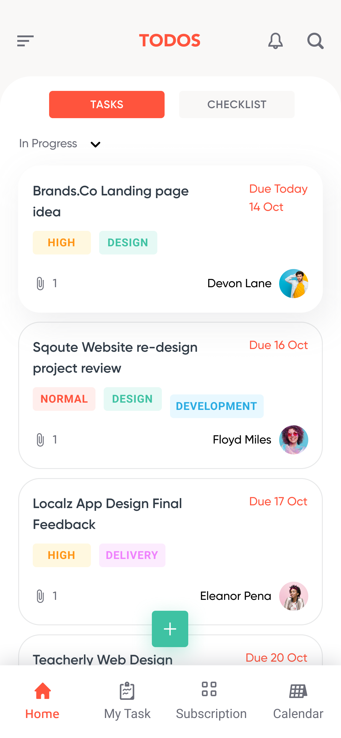 Task Management App (Home) by Syed Raju on Dribbble