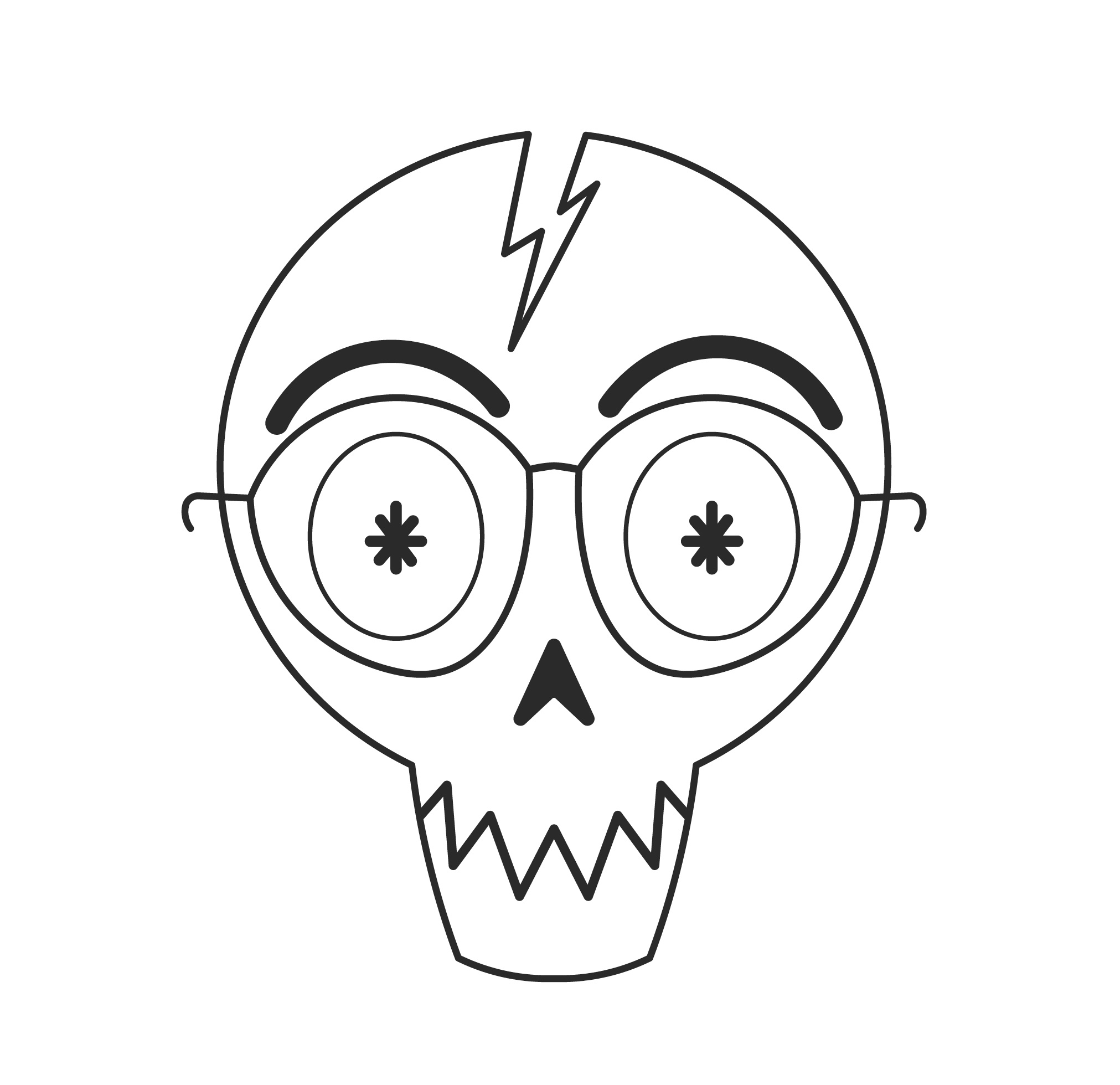 Skull nerd by Walid Boukhali on Dribbble