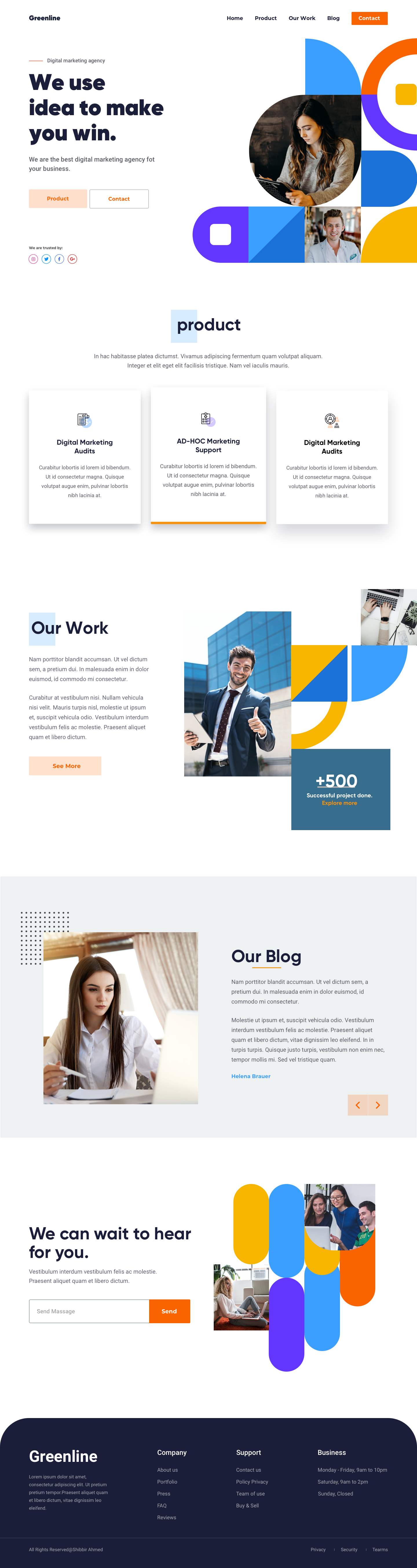 Digital Agency Landing Page by Shibbir Ahmed ™ on Dribbble