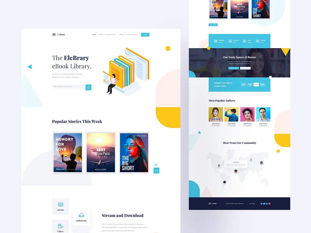 Library Website designs, themes, templates and downloadable graphic ...