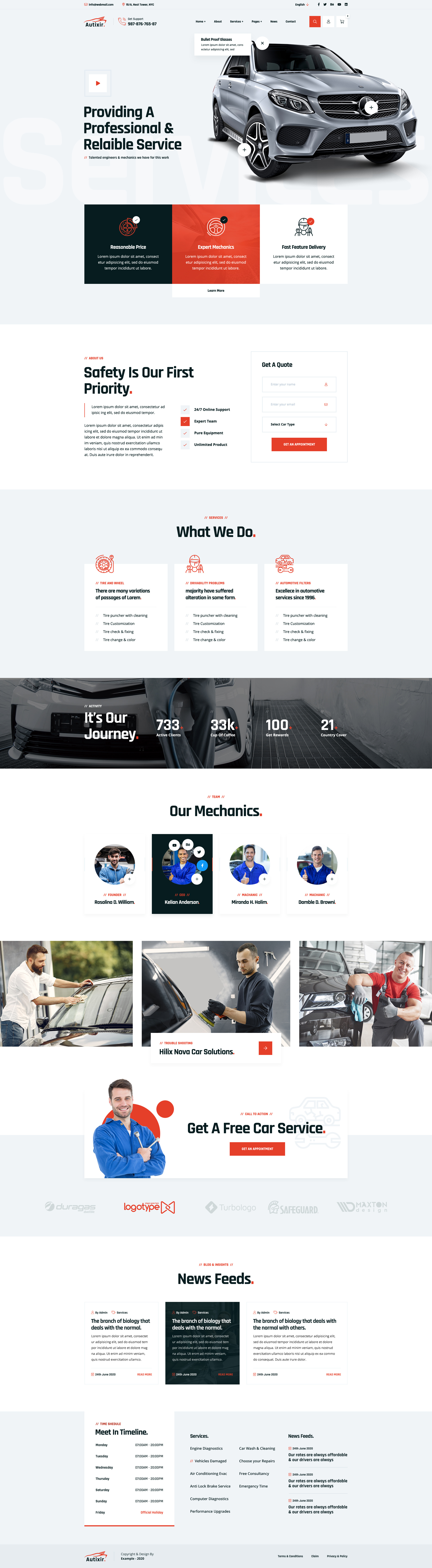 Autixir Car Services & Auto Mechanic Website Design by Shuvo | Designer ...