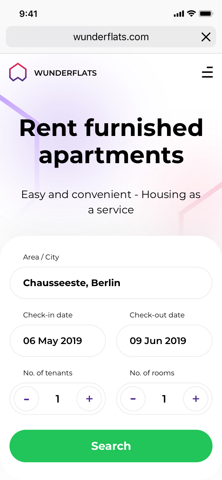 Wunderflats assignment (mobile optimised website) by Prakhar Neel ...