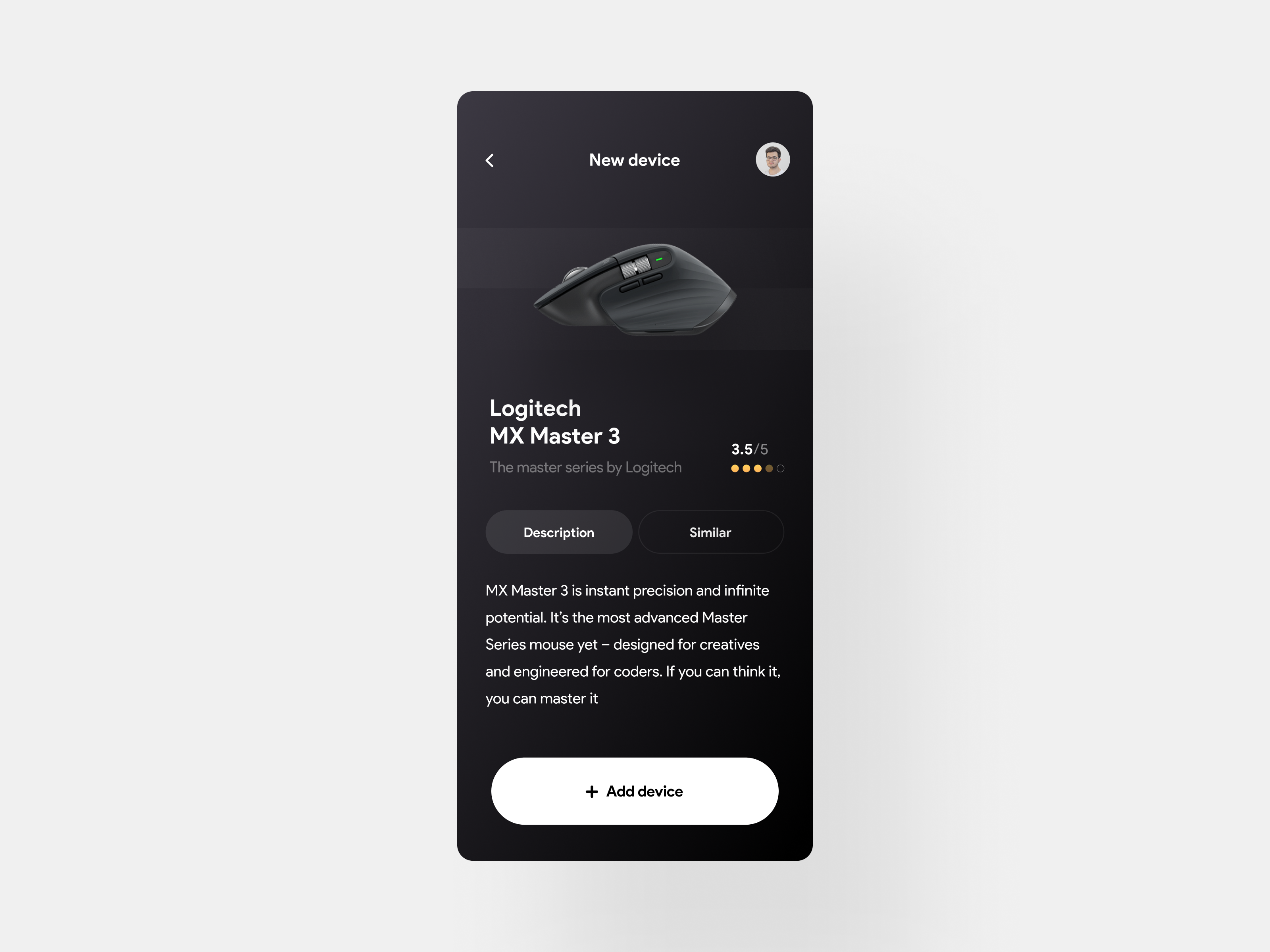 Logitech manager app by Mohammadreza Alidoost for Piqo Studio on Dribbble