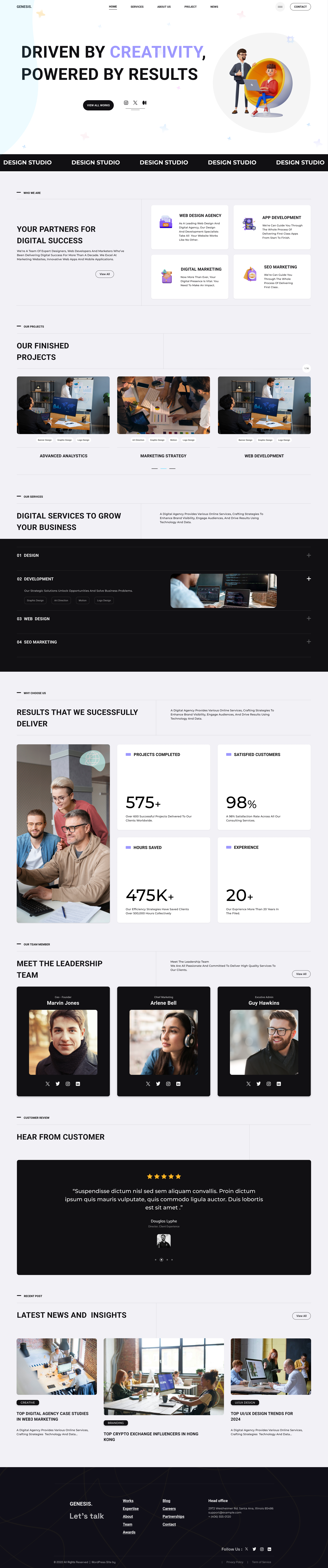 Creative Web Agency - Website by Md Sazidul karim on Dribbble