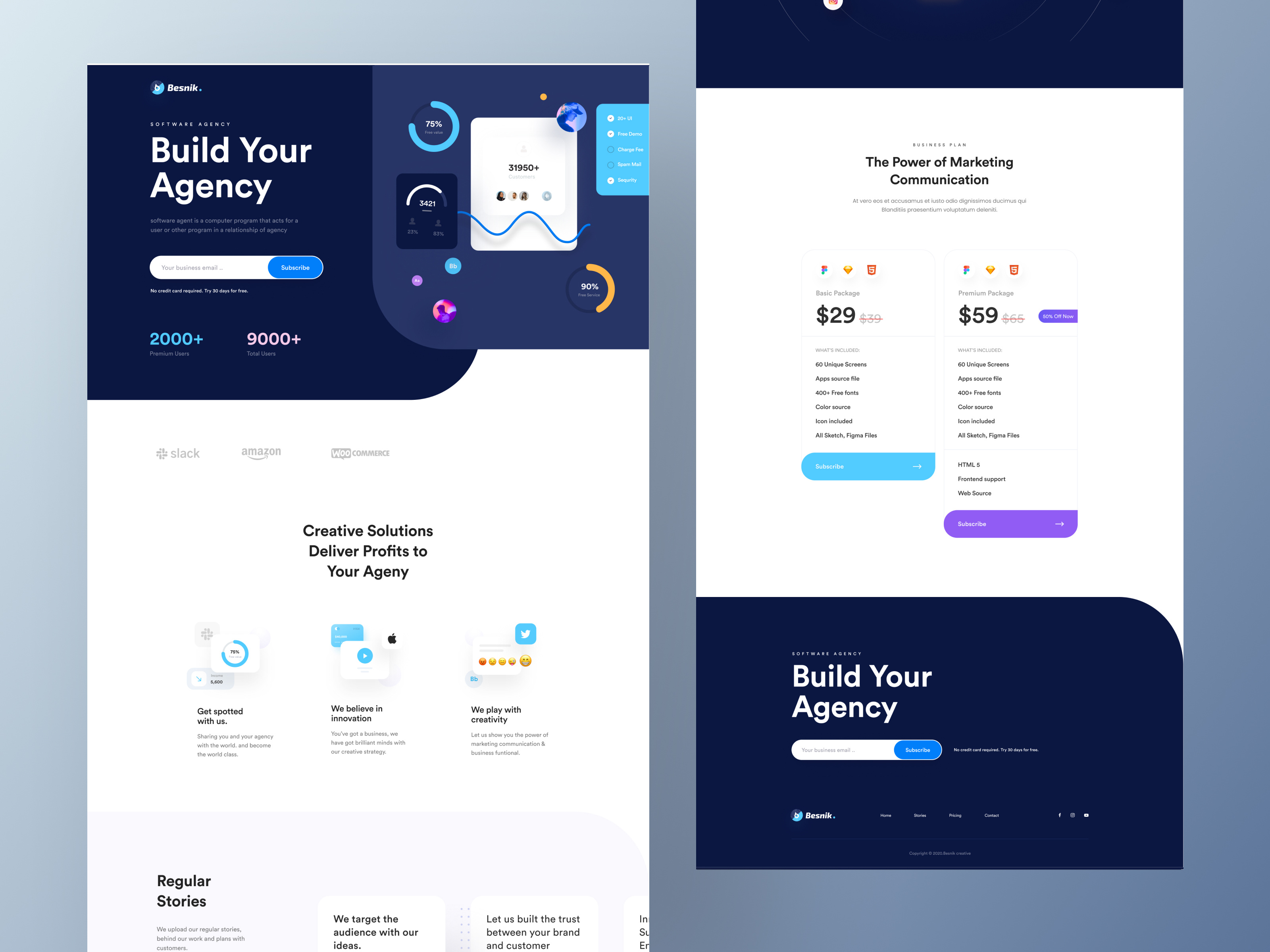 Besnik - Creative agency website by Mehedi Titas for UIHUT - UI UX ...