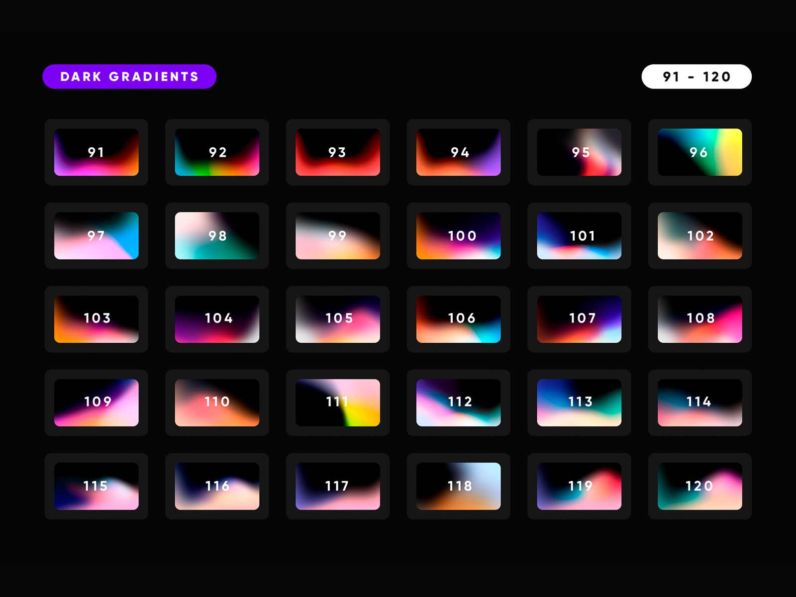 150 Dark Gradients Collection - PNG by Asylab on Dribbble