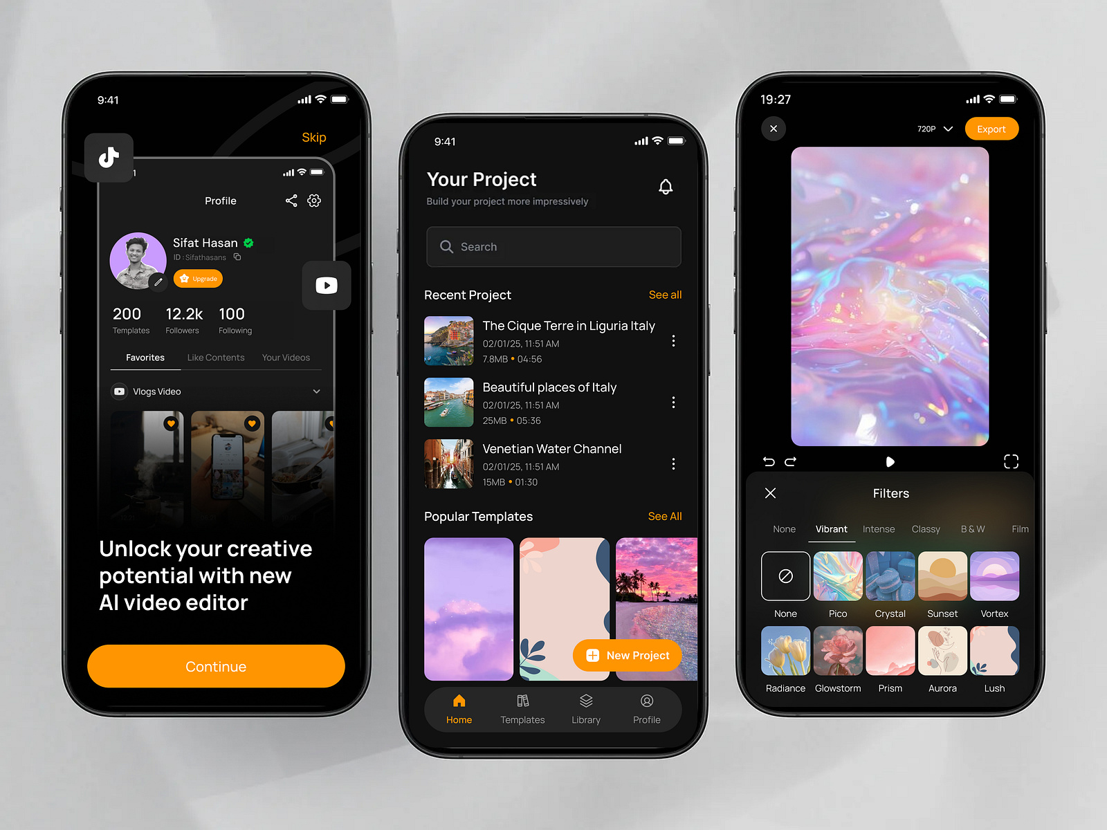 AI Video Editor Mobile App by Sifat Hasan on Dribbble