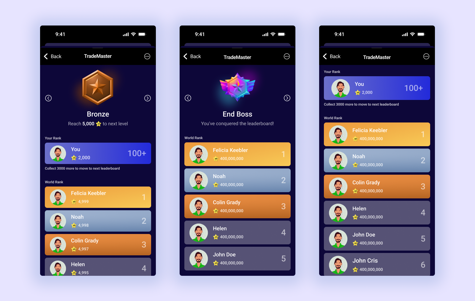 Leaderboard UI Mobile by Stephani Lim on Dribbble