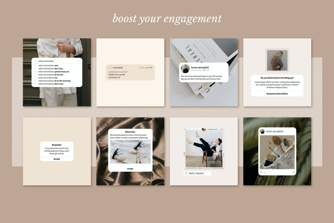 Minimalist Instagram Posts & Stories by Klit Vogli on Dribbble