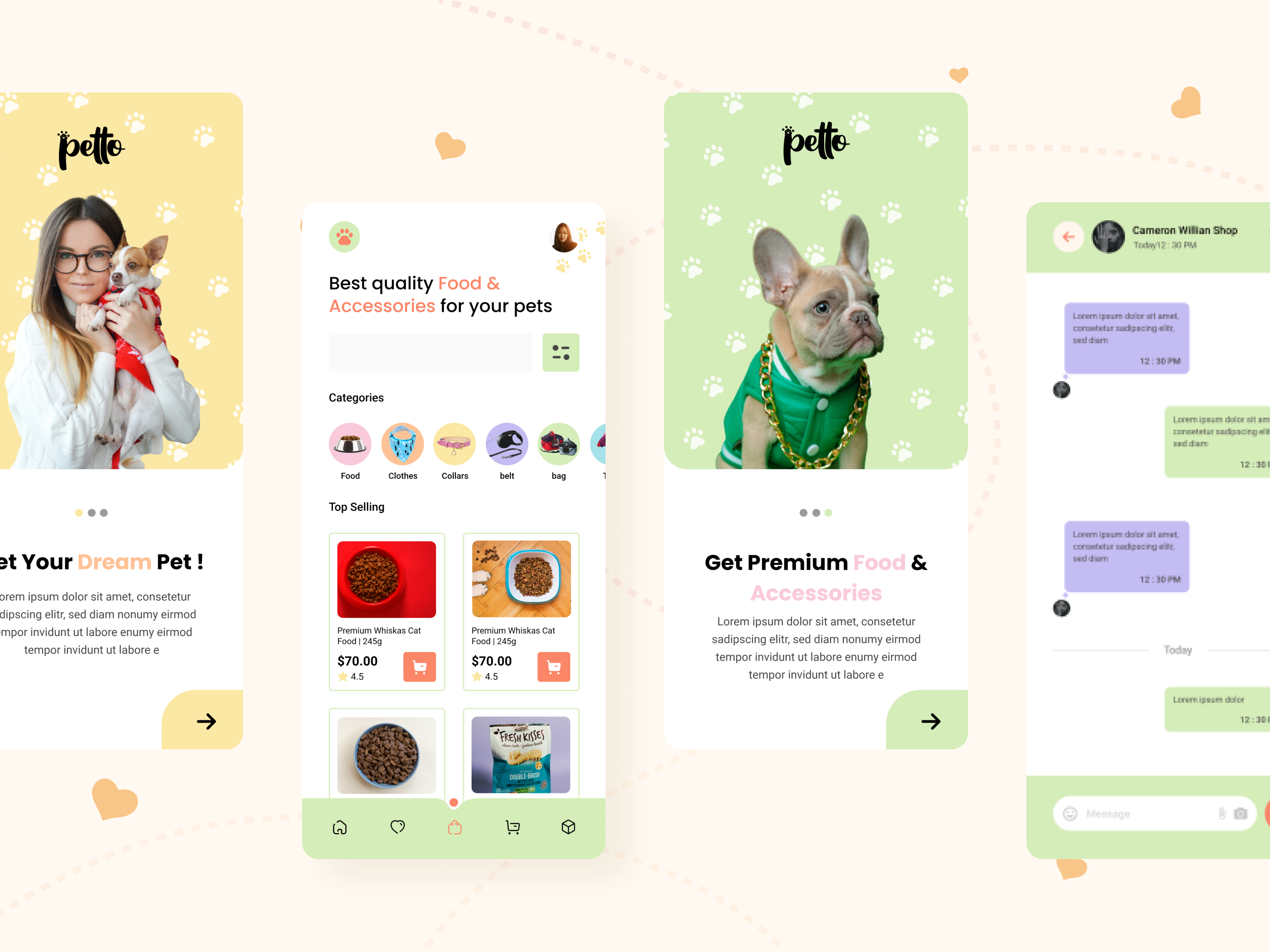 Mobile App - Pet Store App UI Kit by Ushina Rabab on Dribbble