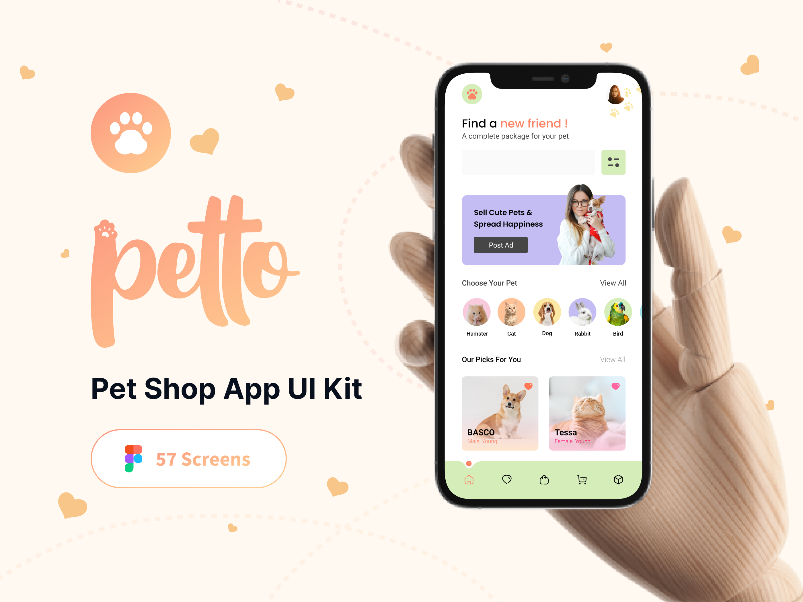 Mobile App - Pet Store App UI Kit by Ushina Rabab on Dribbble