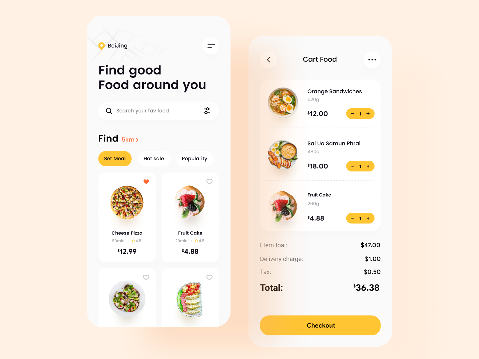 Food Delivery App by Jim ØDStudio on Dribbble