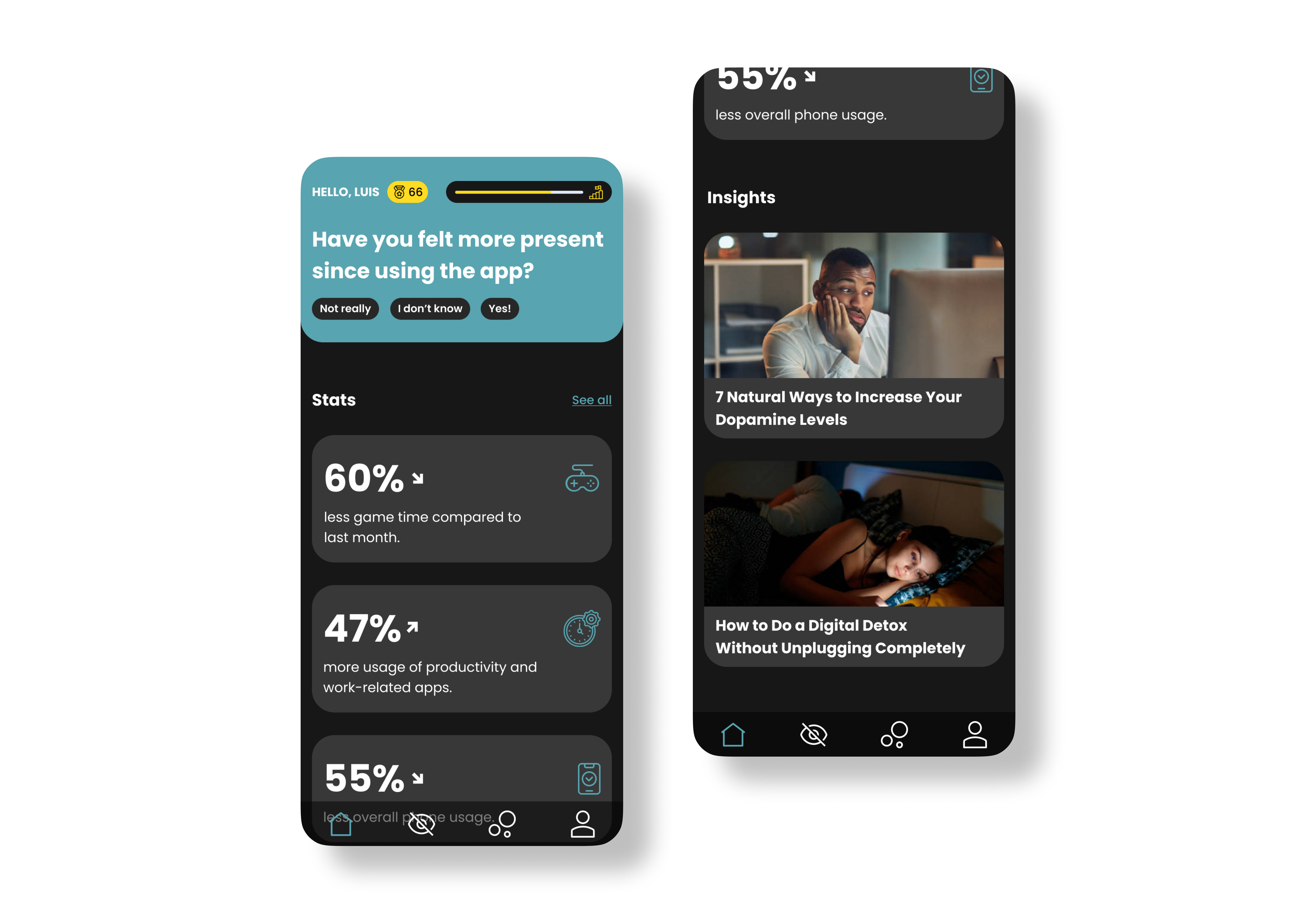 Anti-procrastination app by Luis Catter on Dribbble
