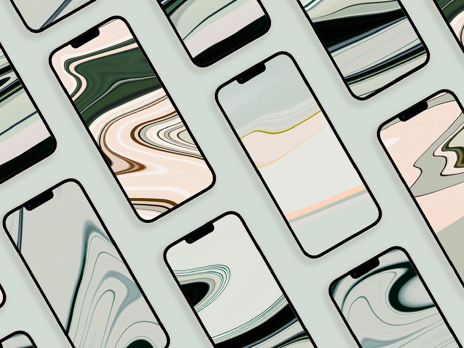 Swirly phone wallpapers by Mazarine Silver on Dribbble
