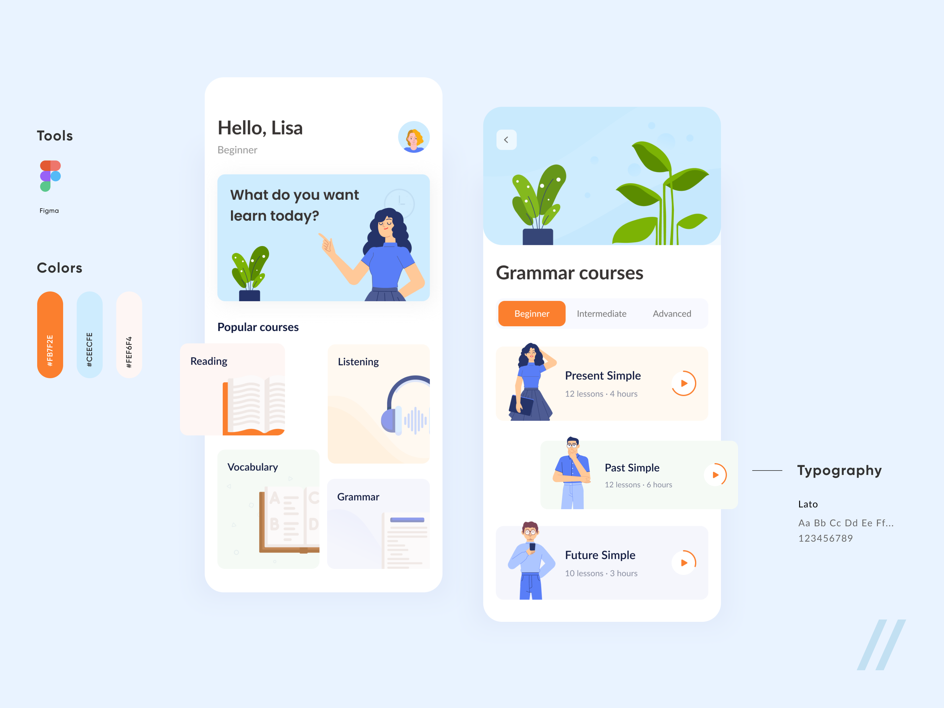 English Courses App by Purrweb UI/UX Agency on Dribbble