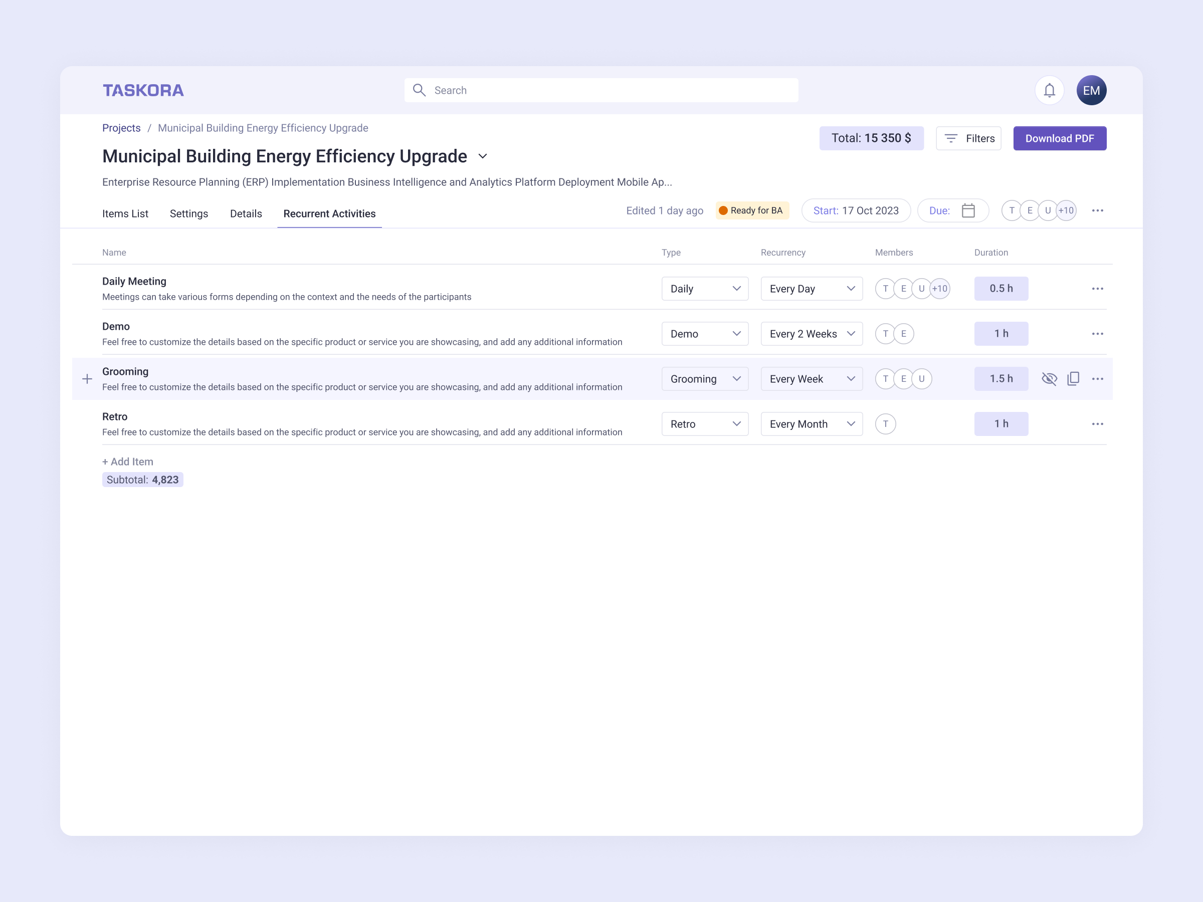 Project Time Estimation Dashboard ⏳📊 by Andrii Kolykhalov on Dribbble