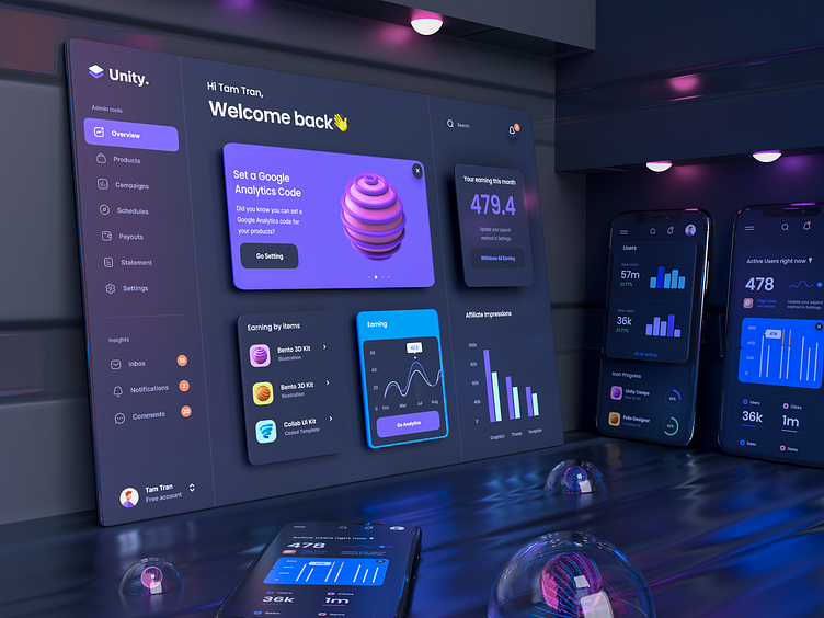 The Best Dark Theme of 2020 by Tran Mau Tri Tam for UI8 on Dribbble