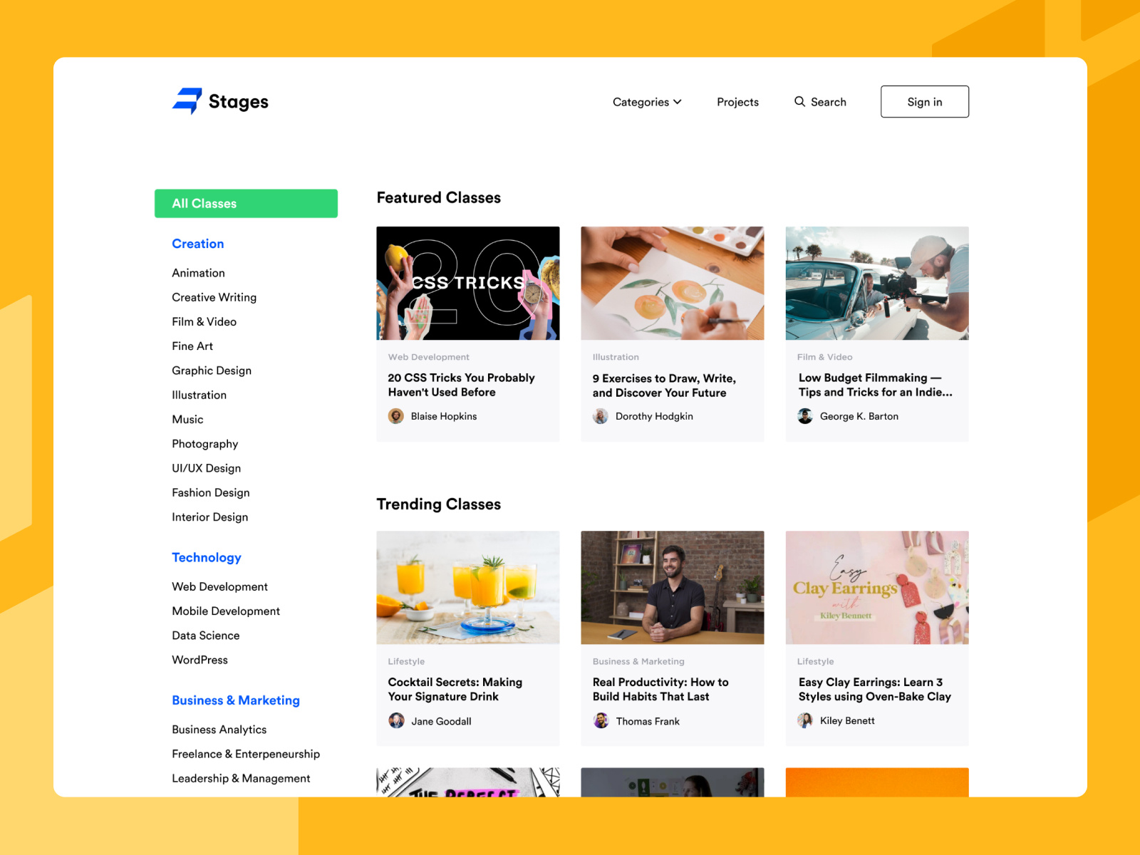 Stages Categories by Maria Brilkova for Unikorns® Agency on Dribbble