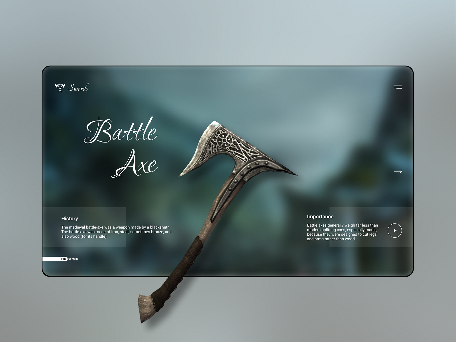 Swords App - Free UI Resources by Mike Taylor on Dribbble