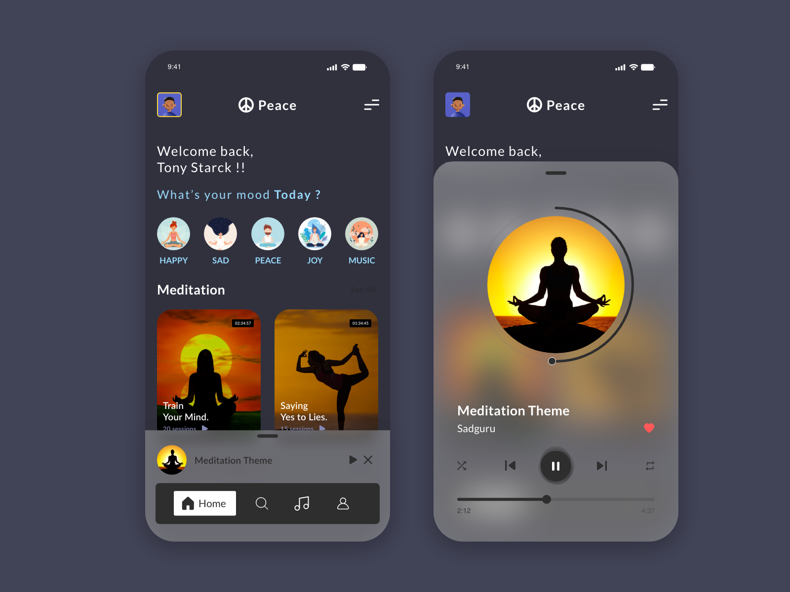 Peace App by GoProtoz - Design Studio on Dribbble