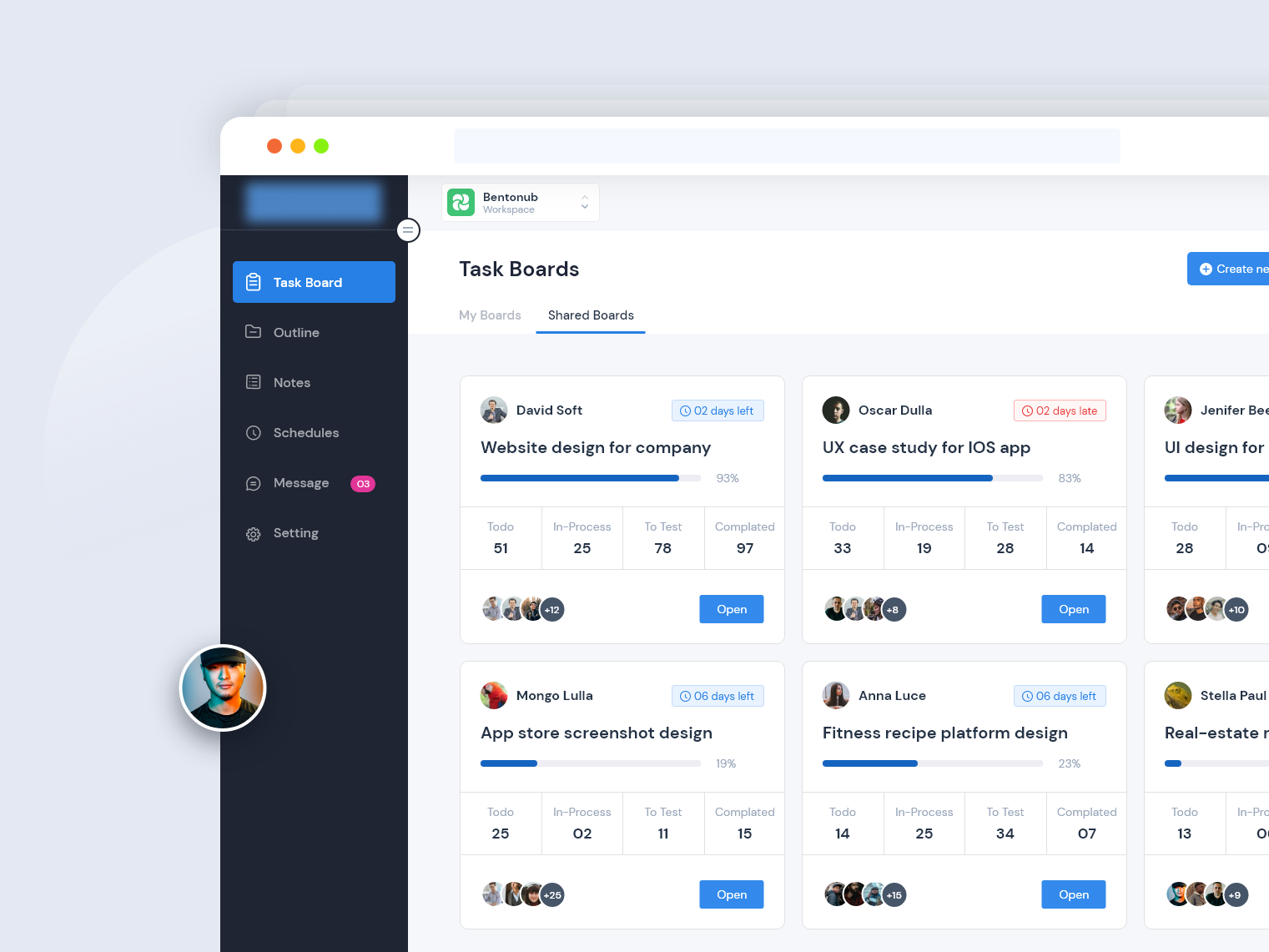 Task Management web app by Rabi islam on Dribbble