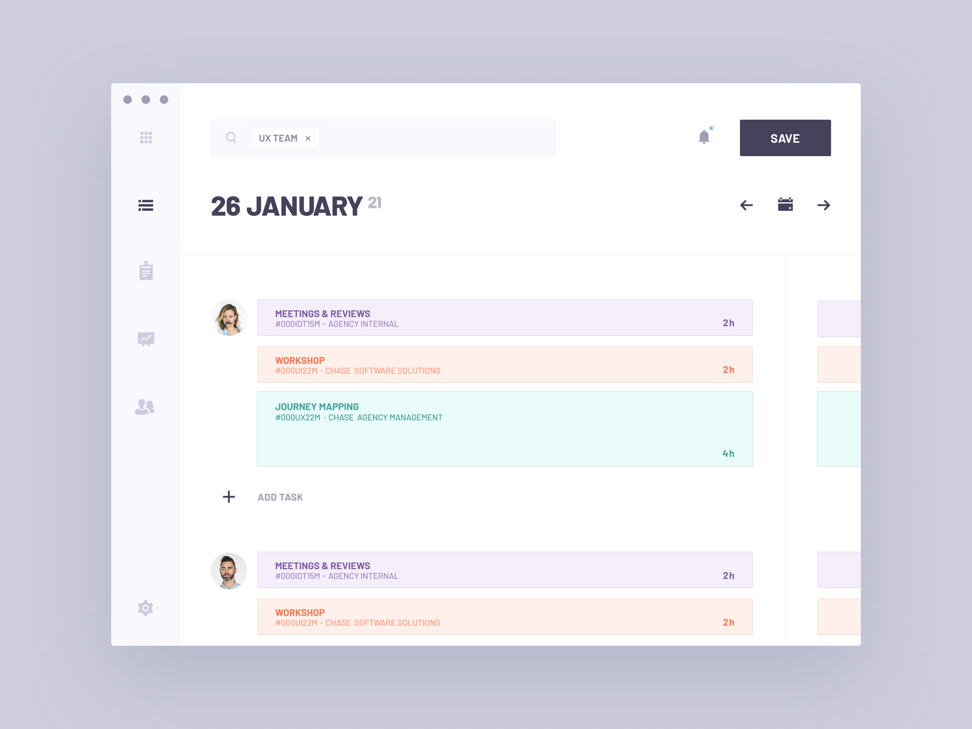 Schedule & Timesheet Submission App by Dane Bowen on Dribbble