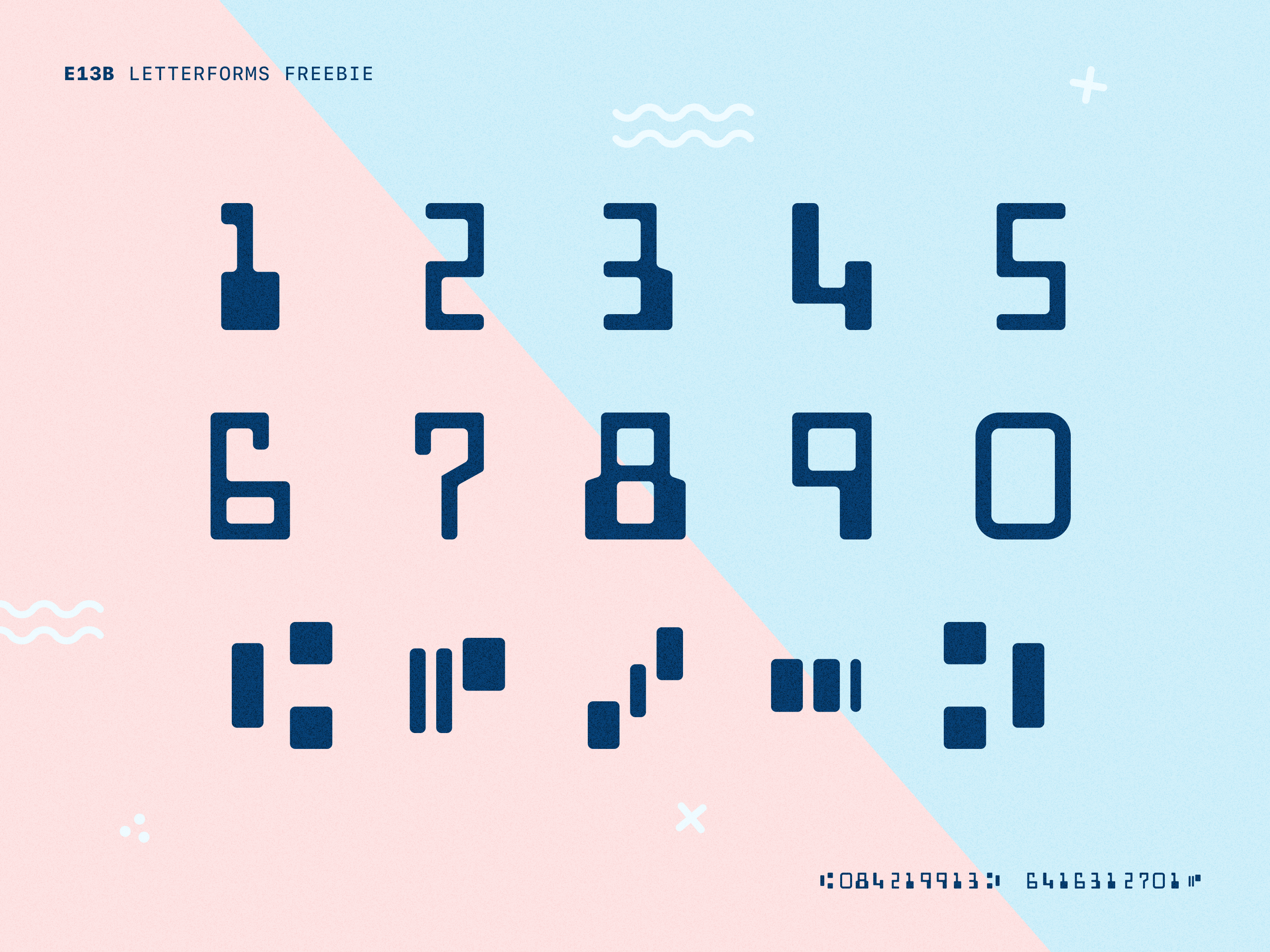 E13B Font Letterforms (Freebie) by Phil Goodwin for Unfold on Dribbble