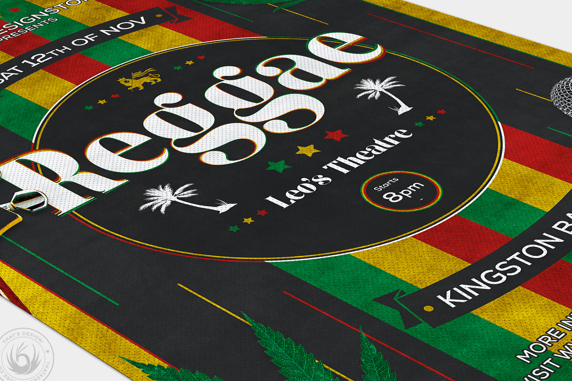Reggae Music Flyer Template by Lionel Laboureur on Dribbble
