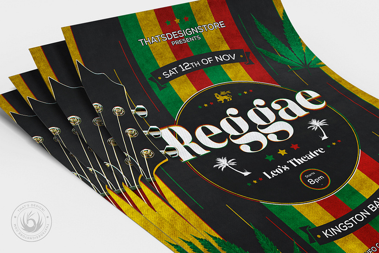 Reggae Music Flyer Template by Lionel Laboureur on Dribbble