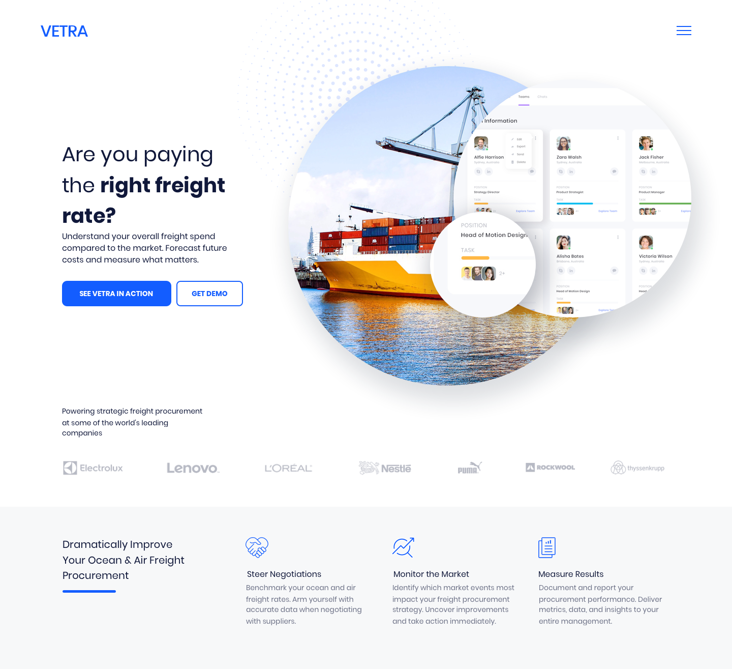 White and Clean Freight Website Design by Luke Peake for TIB Digital on ...
