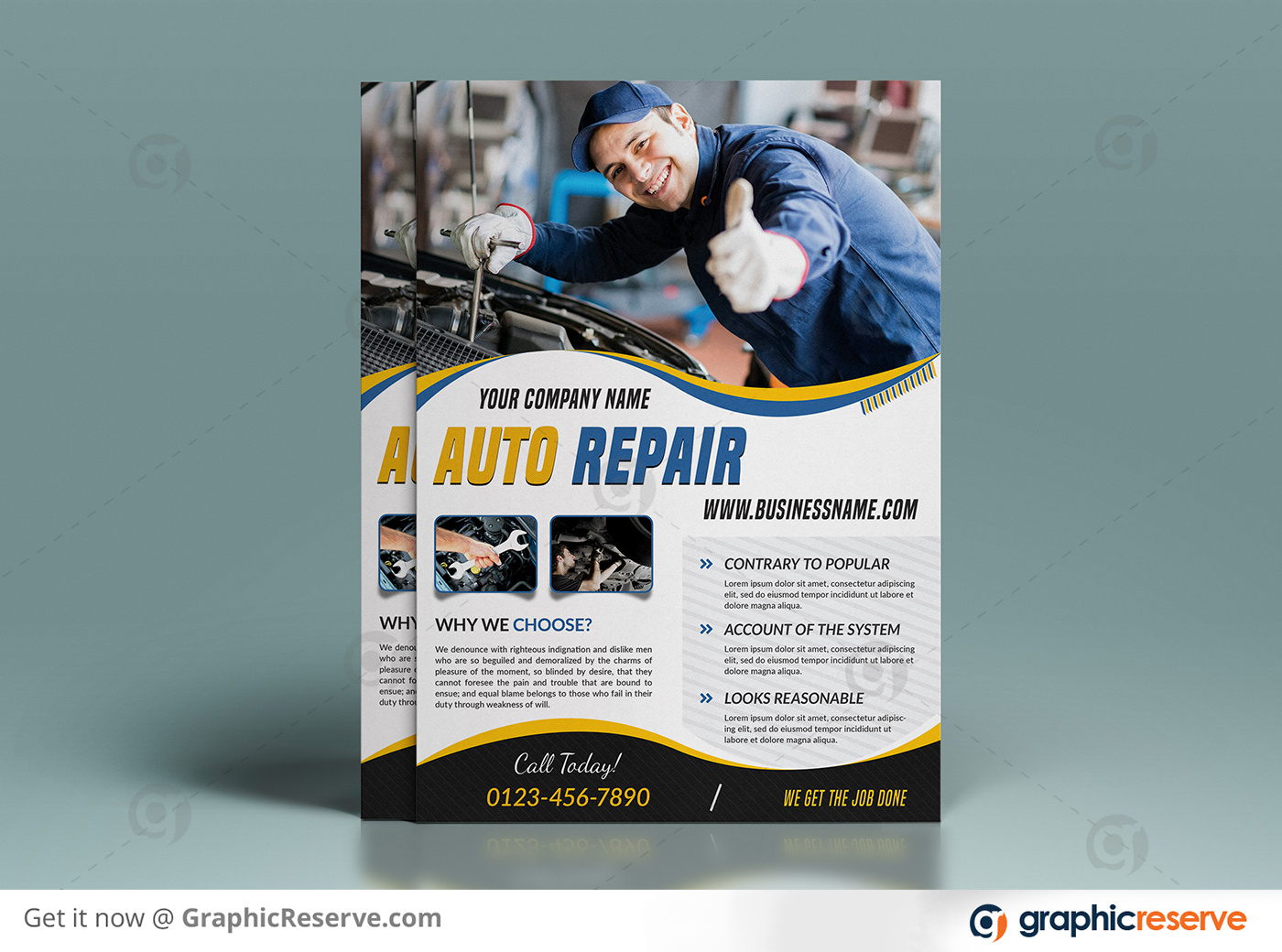 Auto Repair Flyers by Graphic Reserve on Dribbble