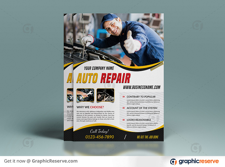 Auto Repair Flyers by Graphic Reserve on Dribbble