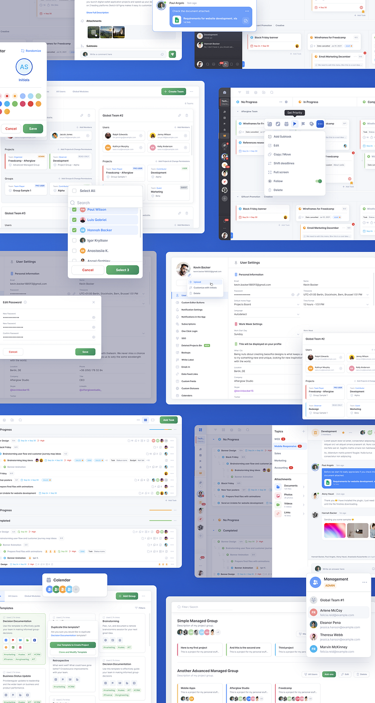 Freedcamp Project Management System by Afterglow on Dribbble