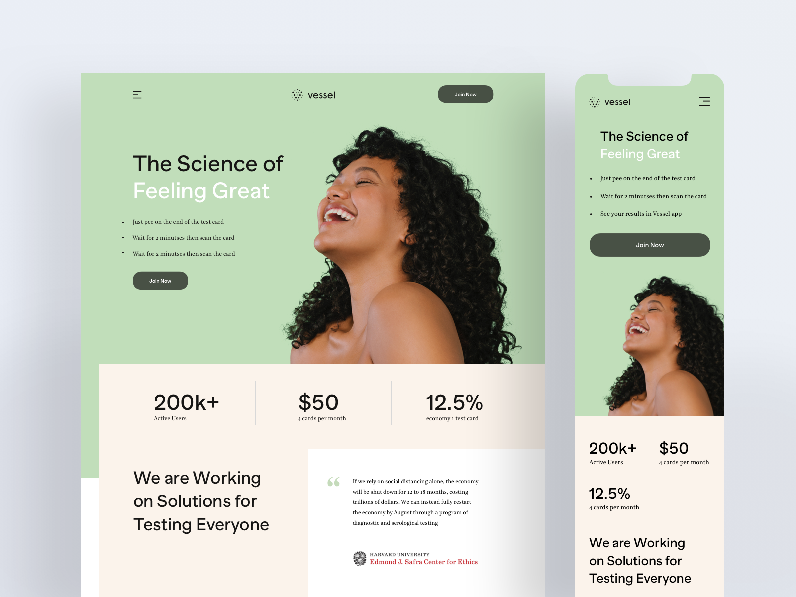Vessel - Website Landing Page Design by Jack R. for RonDesignLab ⭐️ on ...