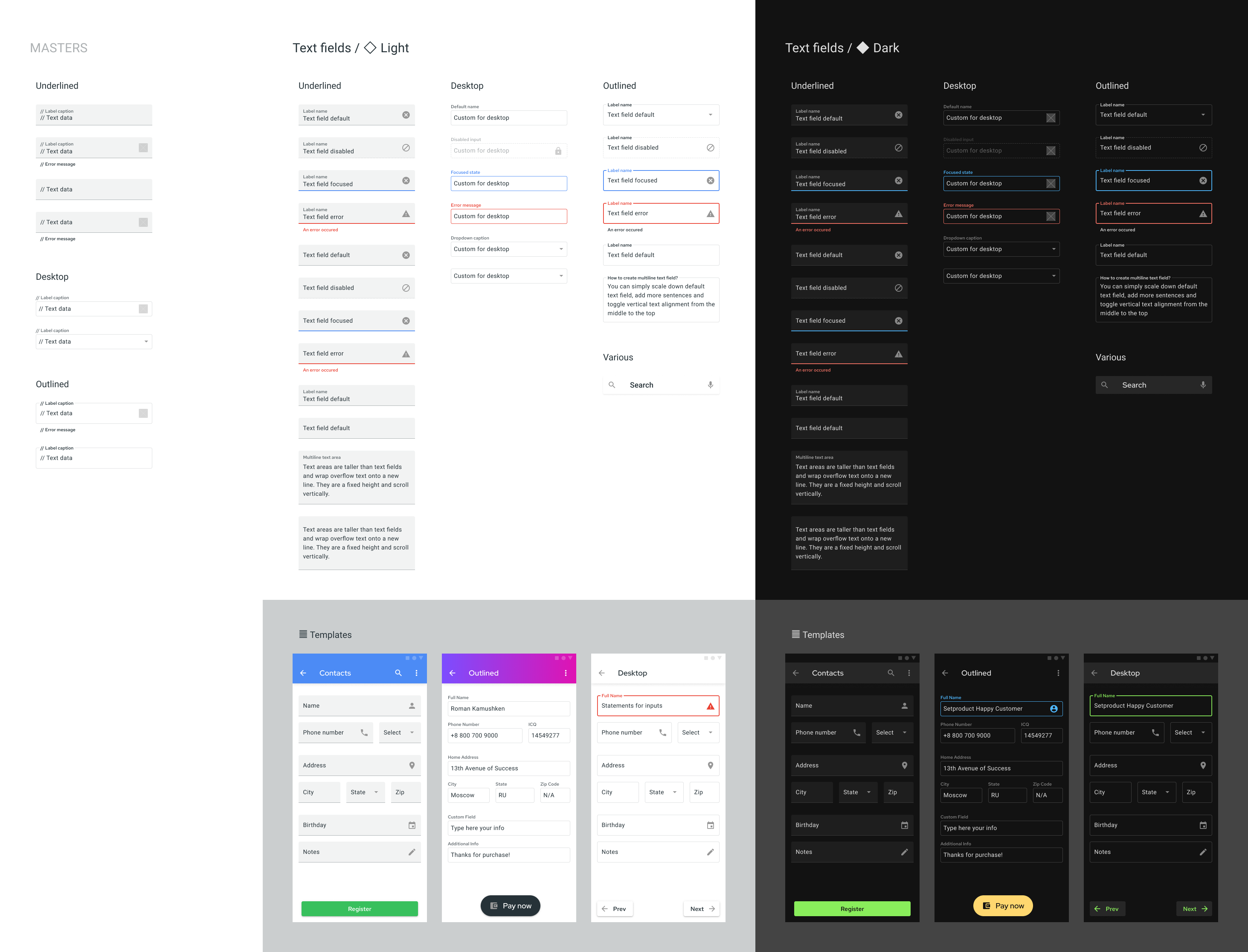 Figma Material Design UI kit by Roman Kamushken for Setproduct on Dribbble