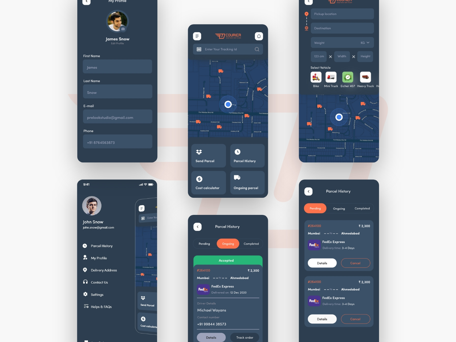 Logistics Delivery Mobile App Design by Uaxe Labs - UI UX Design Agency ...