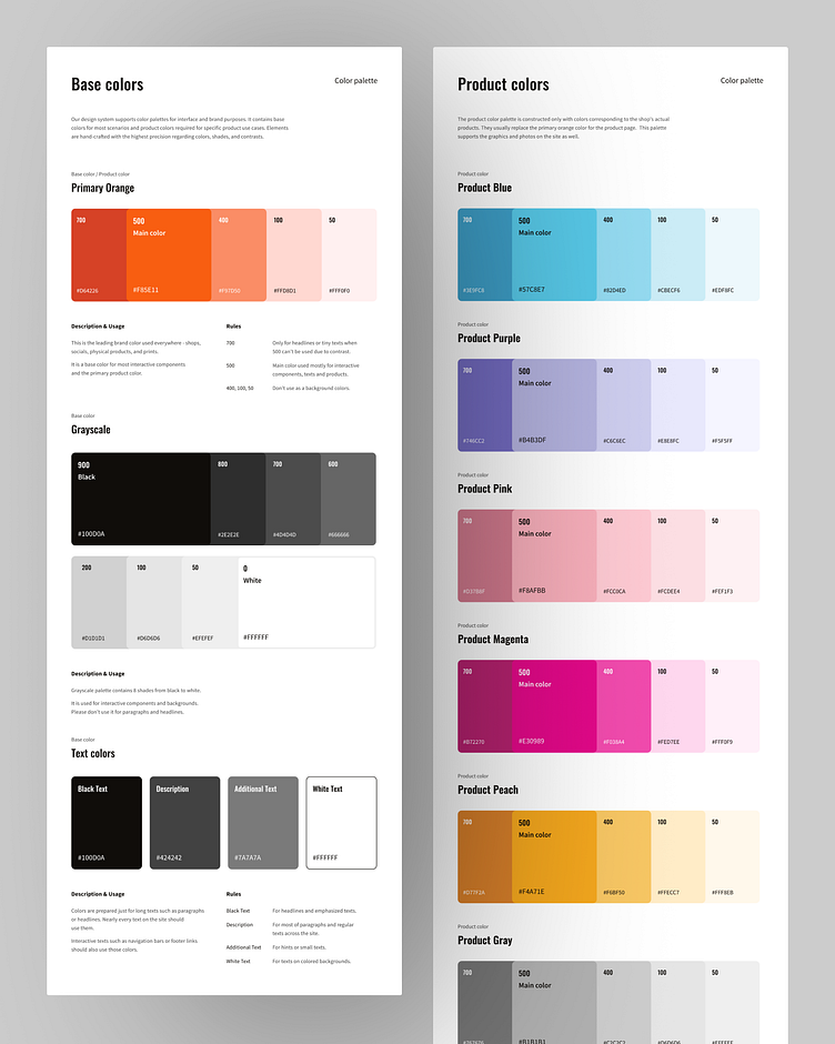 Colors And Typography For Web Design System By Daniel Wodziczka For
