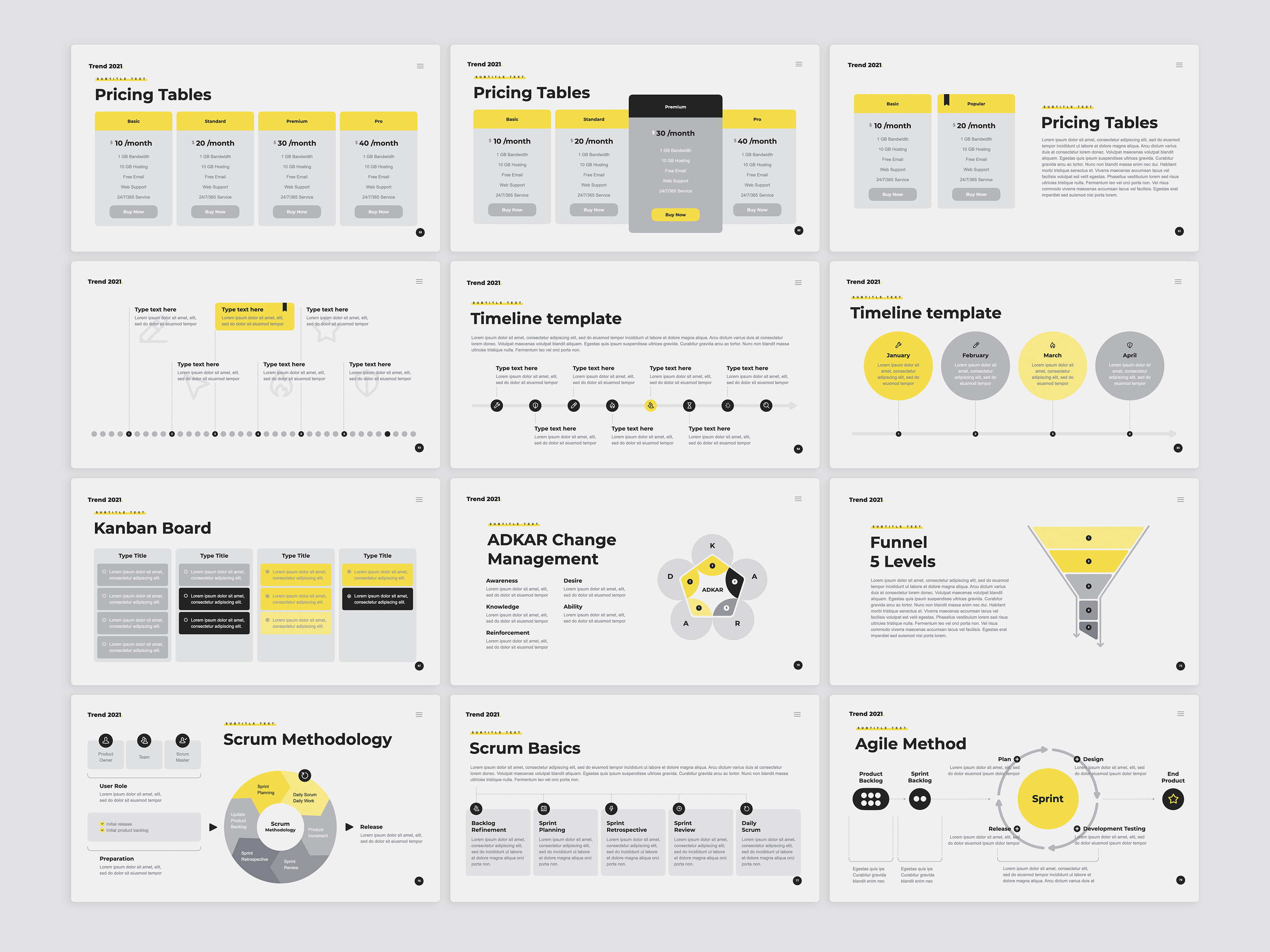 "Trend 2021" Free PowerPoint template by hislide on Dribbble