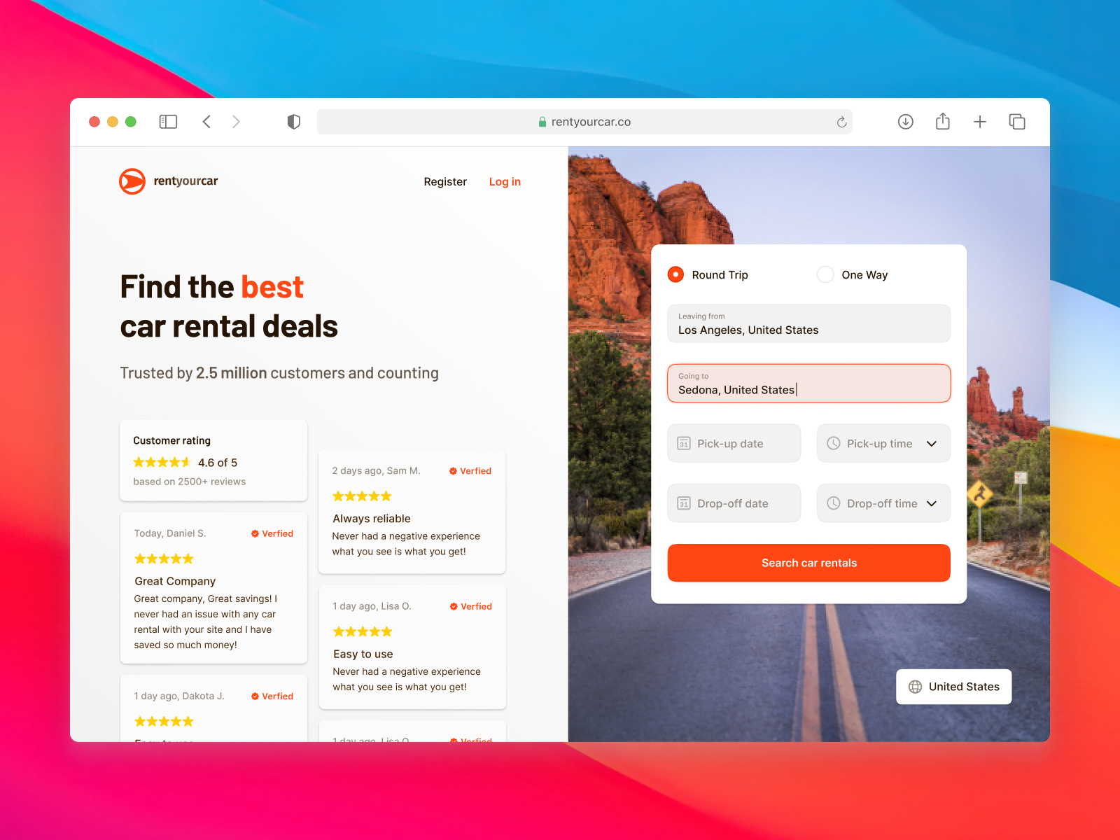 Car Rental Homepage Exploration 🚙🌎 by Diana Palavandishvili on Dribbble