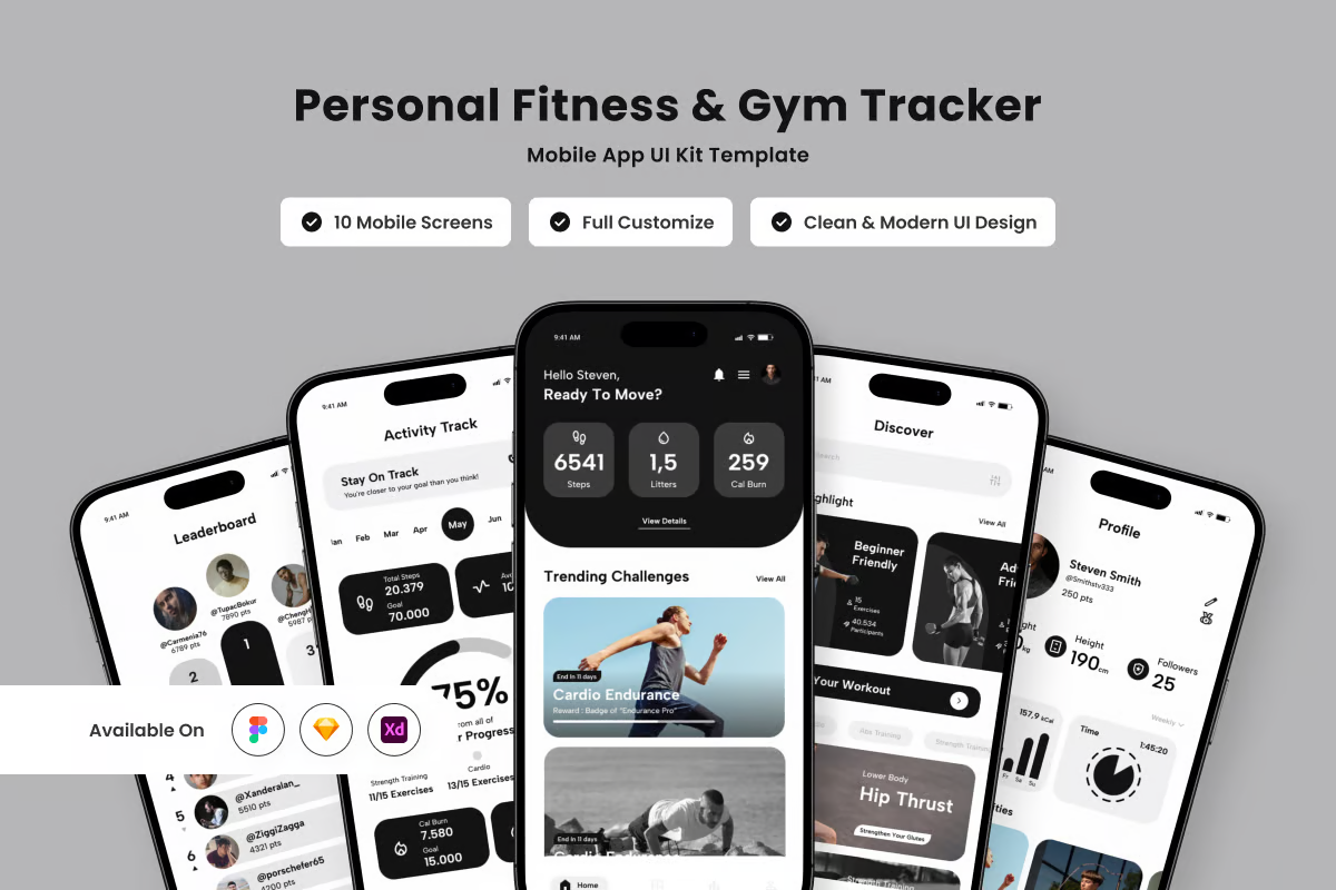 Unleash Your Fitness Potential with a Powerful Tracking App UI by Stacy ...