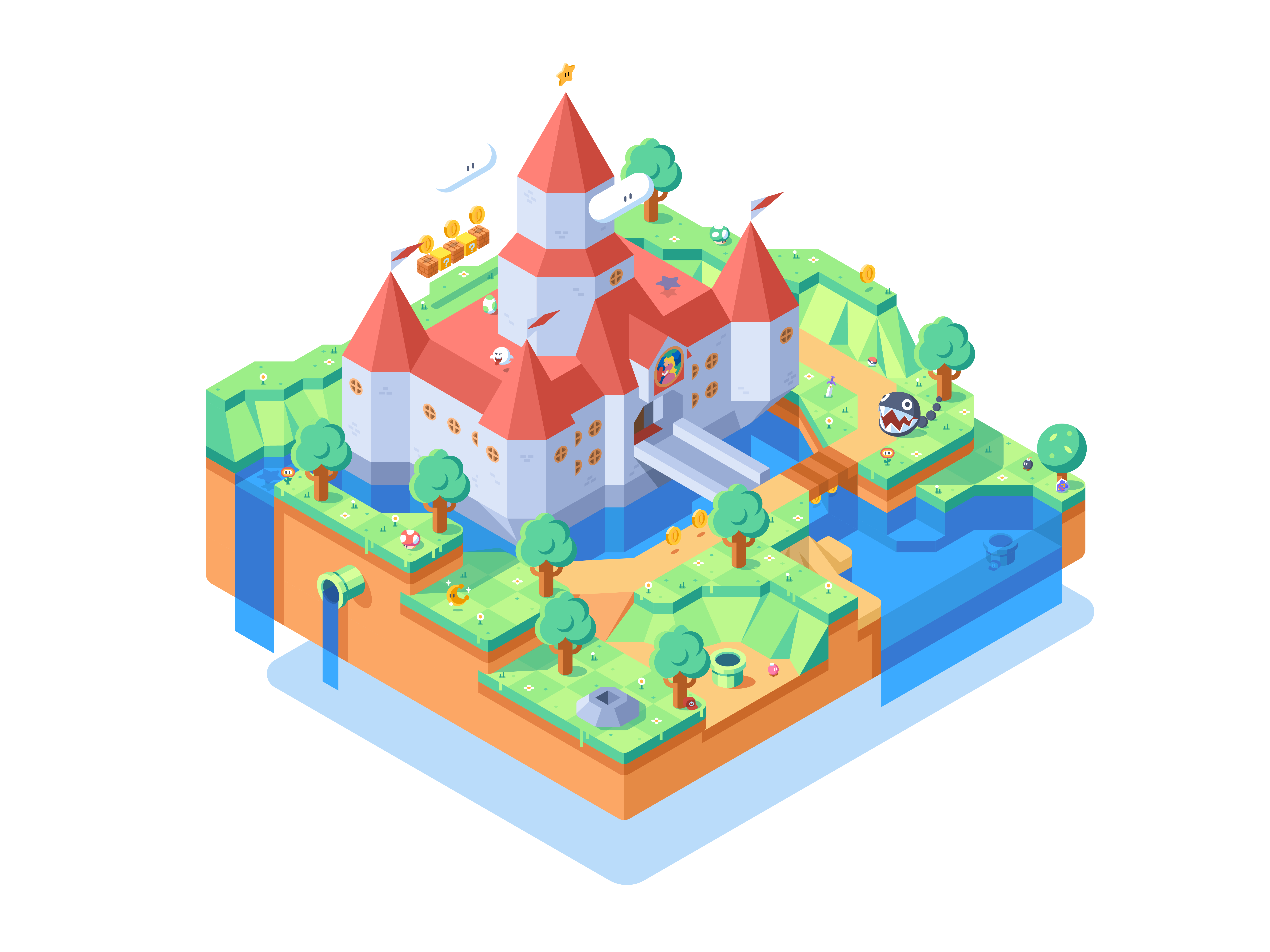 Isometric Mario by Mattis Bødtker on Dribbble