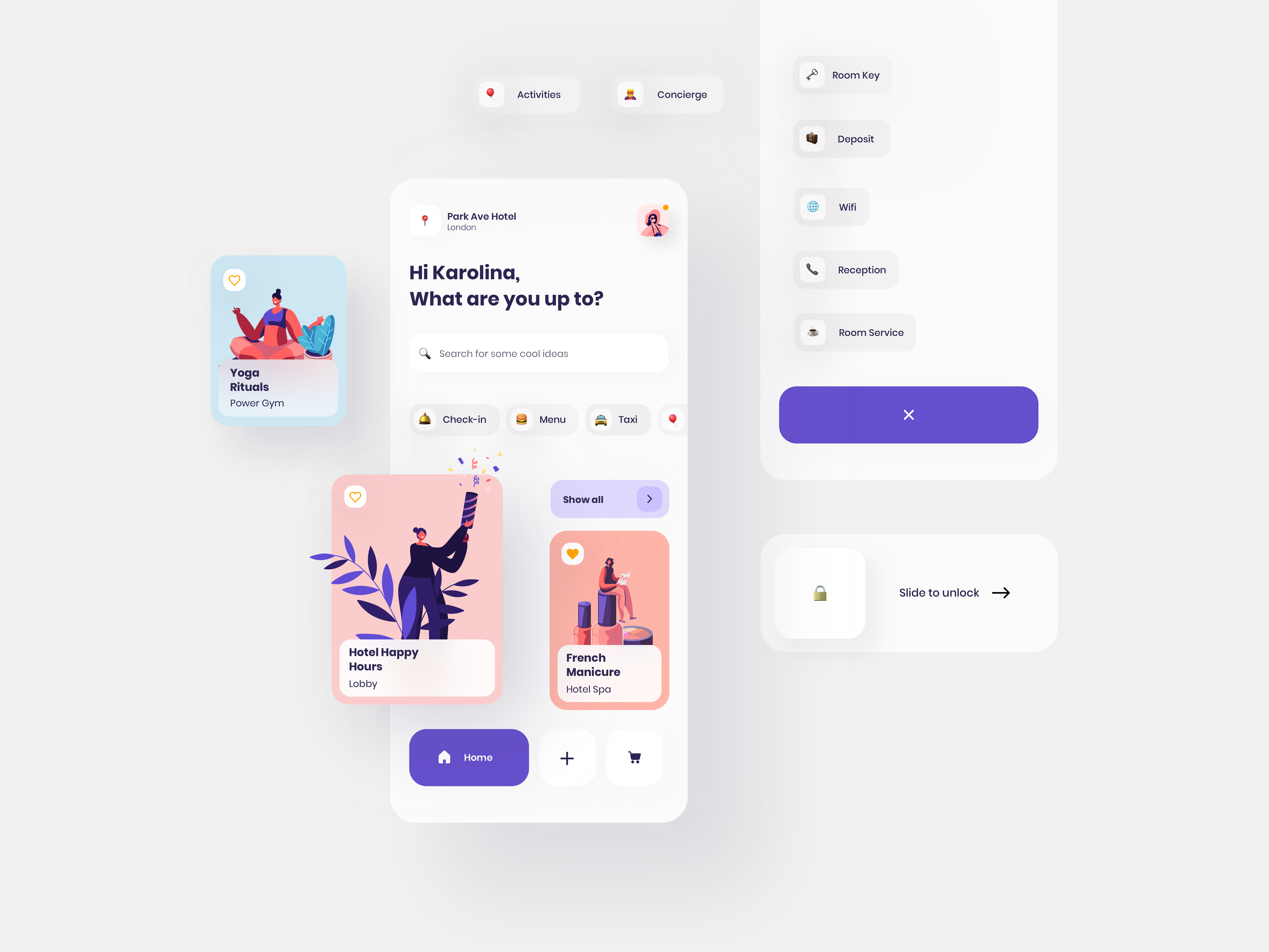 Hotel App mobile design concept by Karolina Olejniczak for Miquido on ...