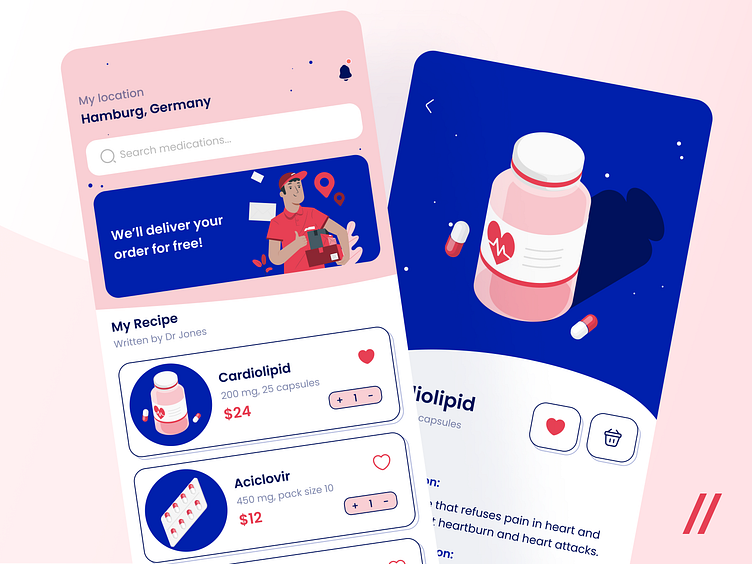 Medications Delivery App by Alexandr V for Purrweb UI/UX Agency on Dribbble