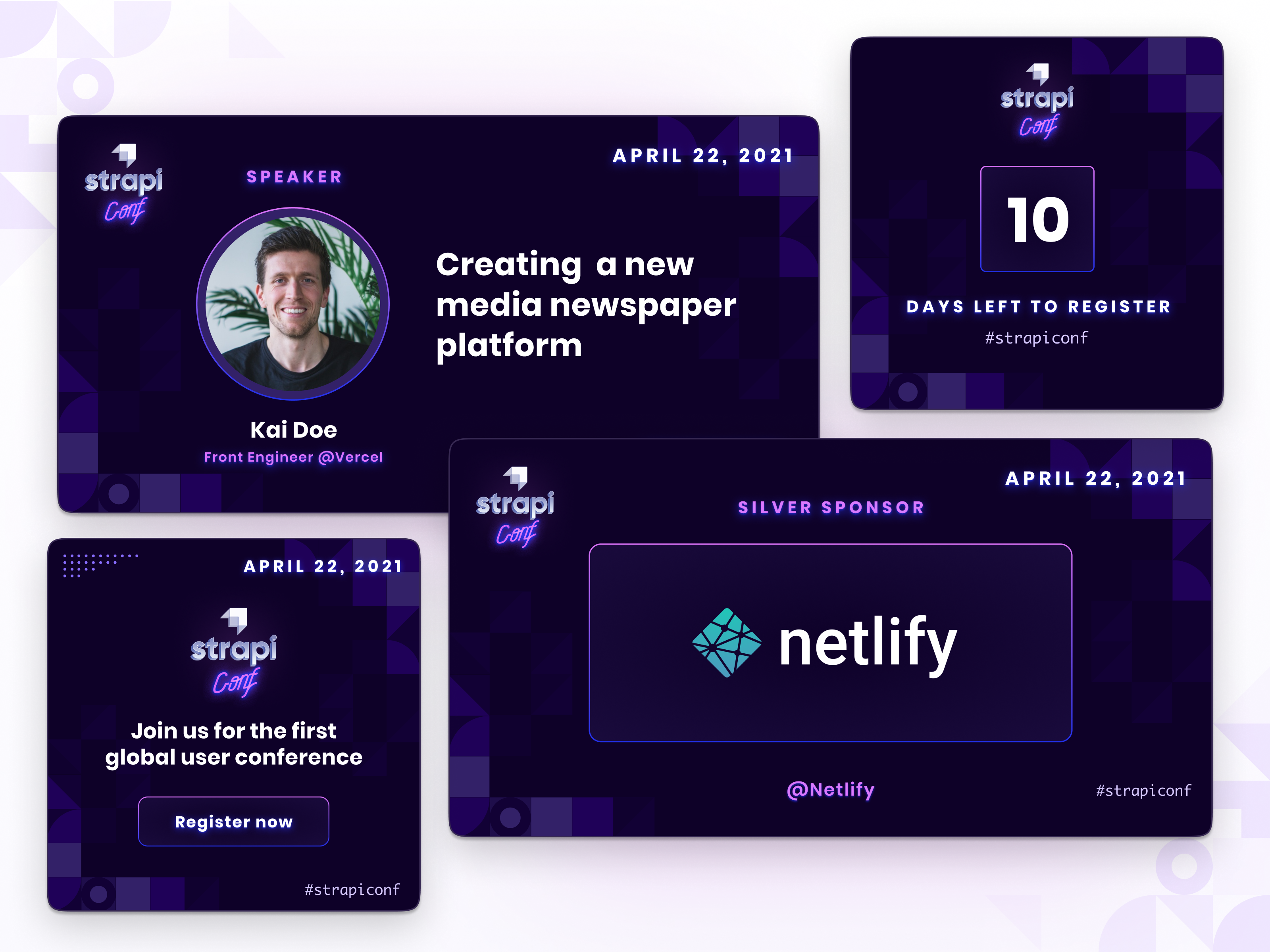 StrapiConf 2021 🎙 by Kevin Cdnc for Strapi on Dribbble