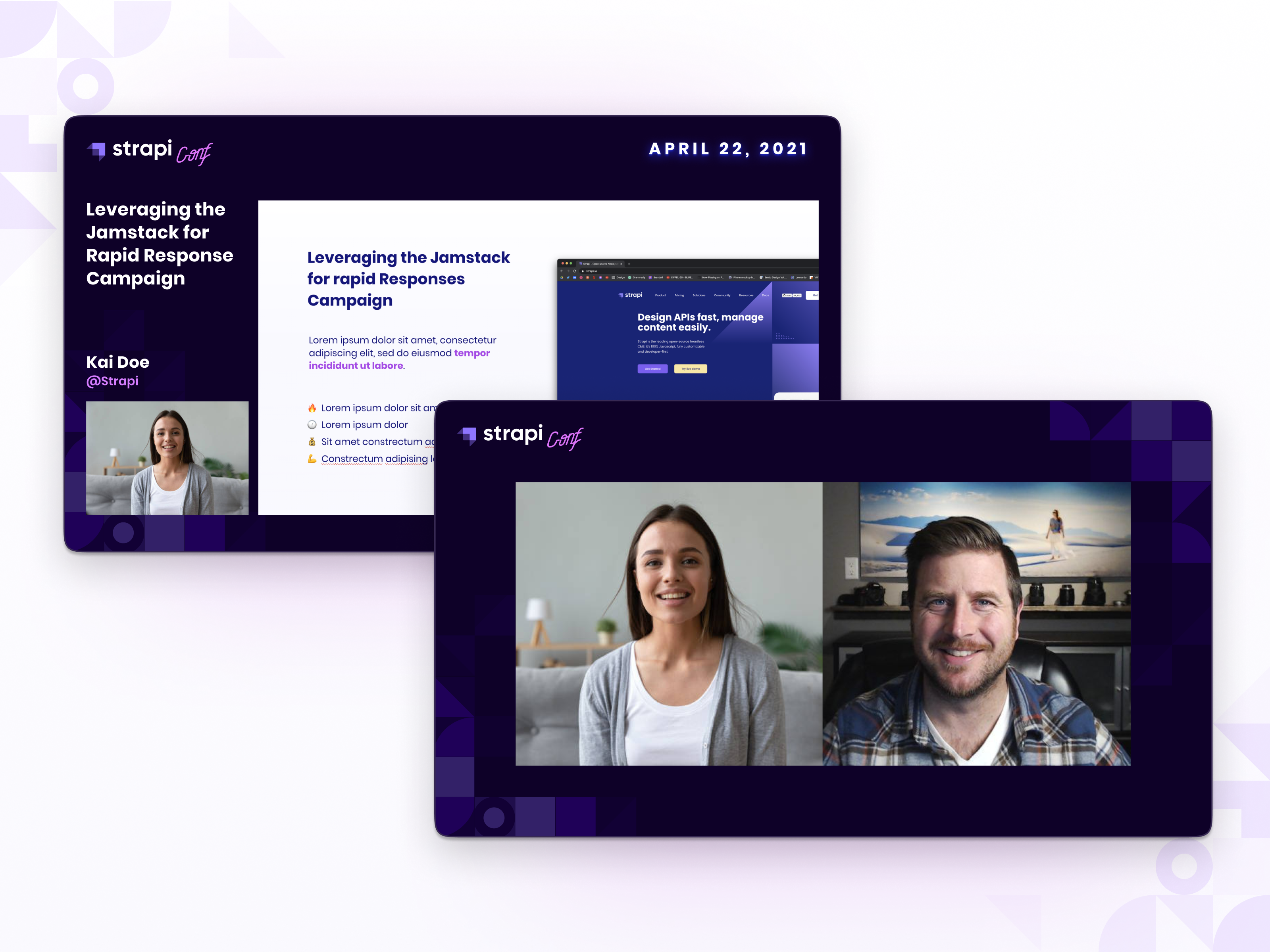 StrapiConf 2021 🎙 by Kevin Cdnc for Strapi on Dribbble