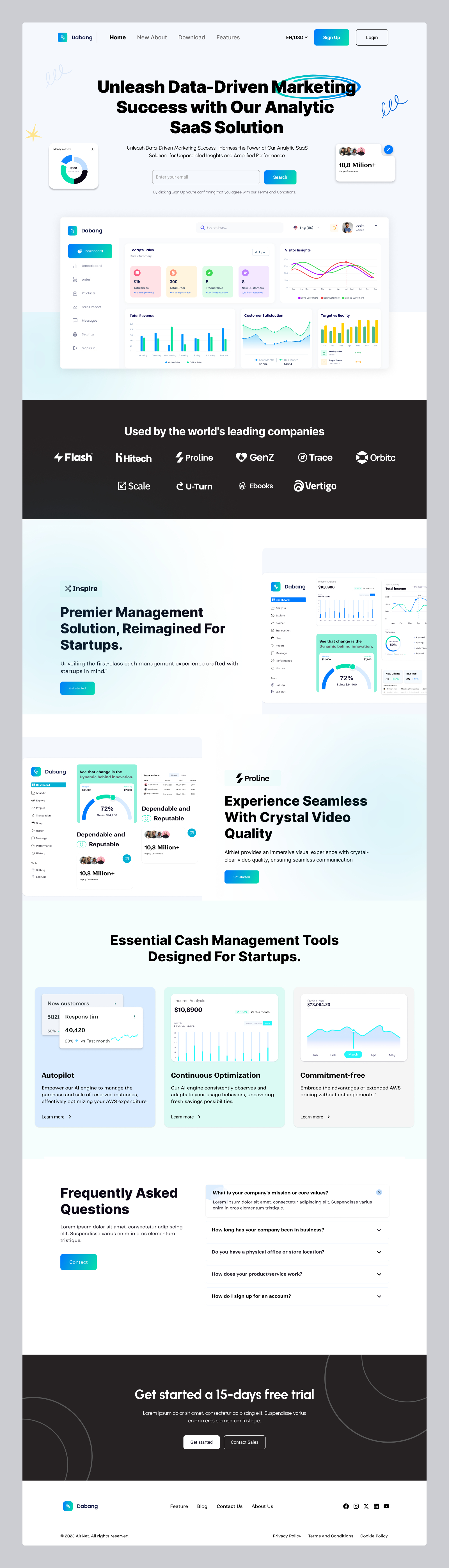 Dabang- data analytics Landing page Design by Jarviz Lab || UI/UX ...